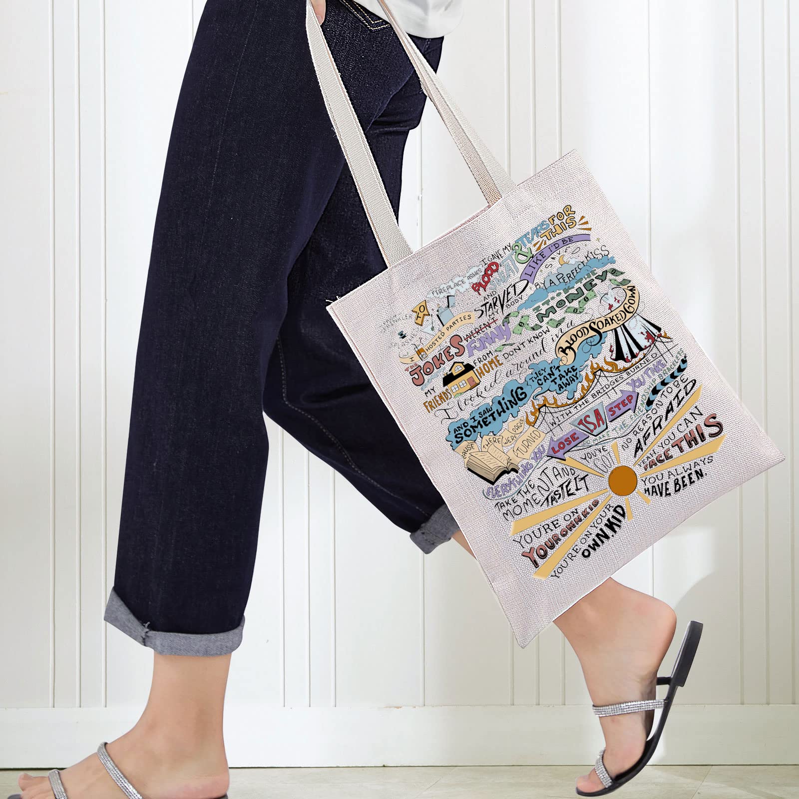 Snapklik.com : BWWKTOP Song Lyrics Canvas Tote Bag Singer Fans Gift ...