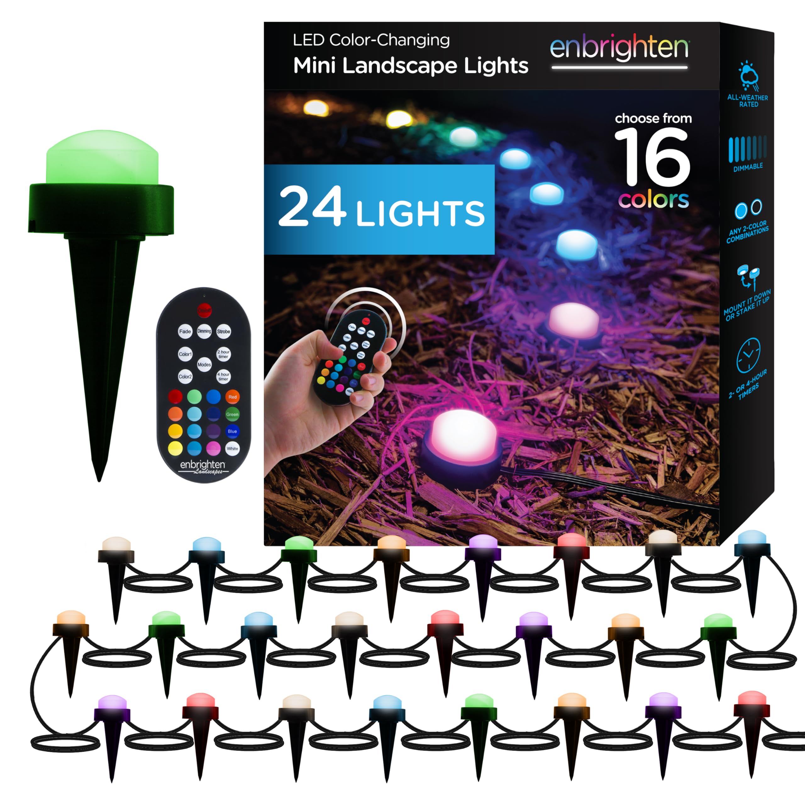 Snapklik.com : Premium LED Garden Lights, 24 Small Landscape Lights ...