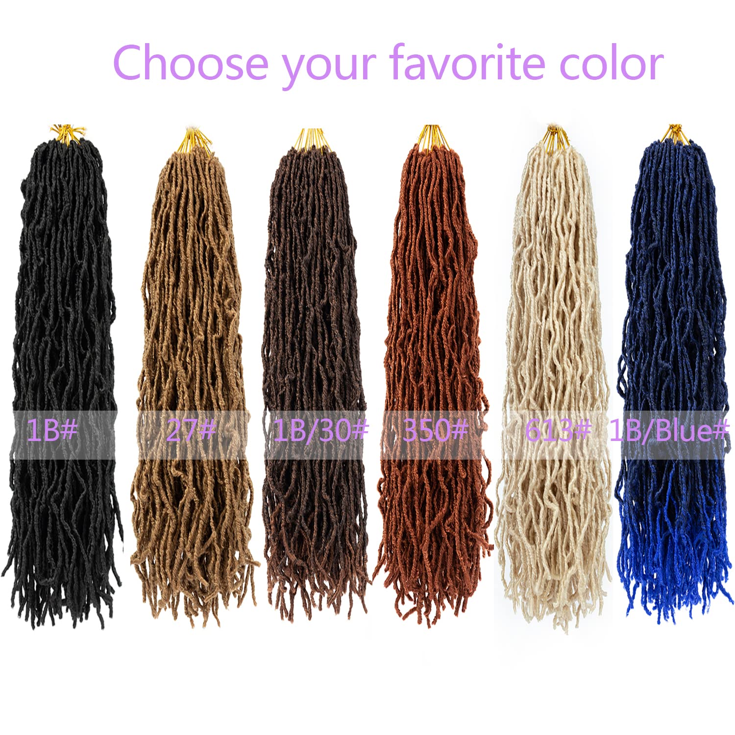 Snapklik.com : Ubeleco 8 Packs 36 Inch Soft Locs, Ginger Faux Locs ...
