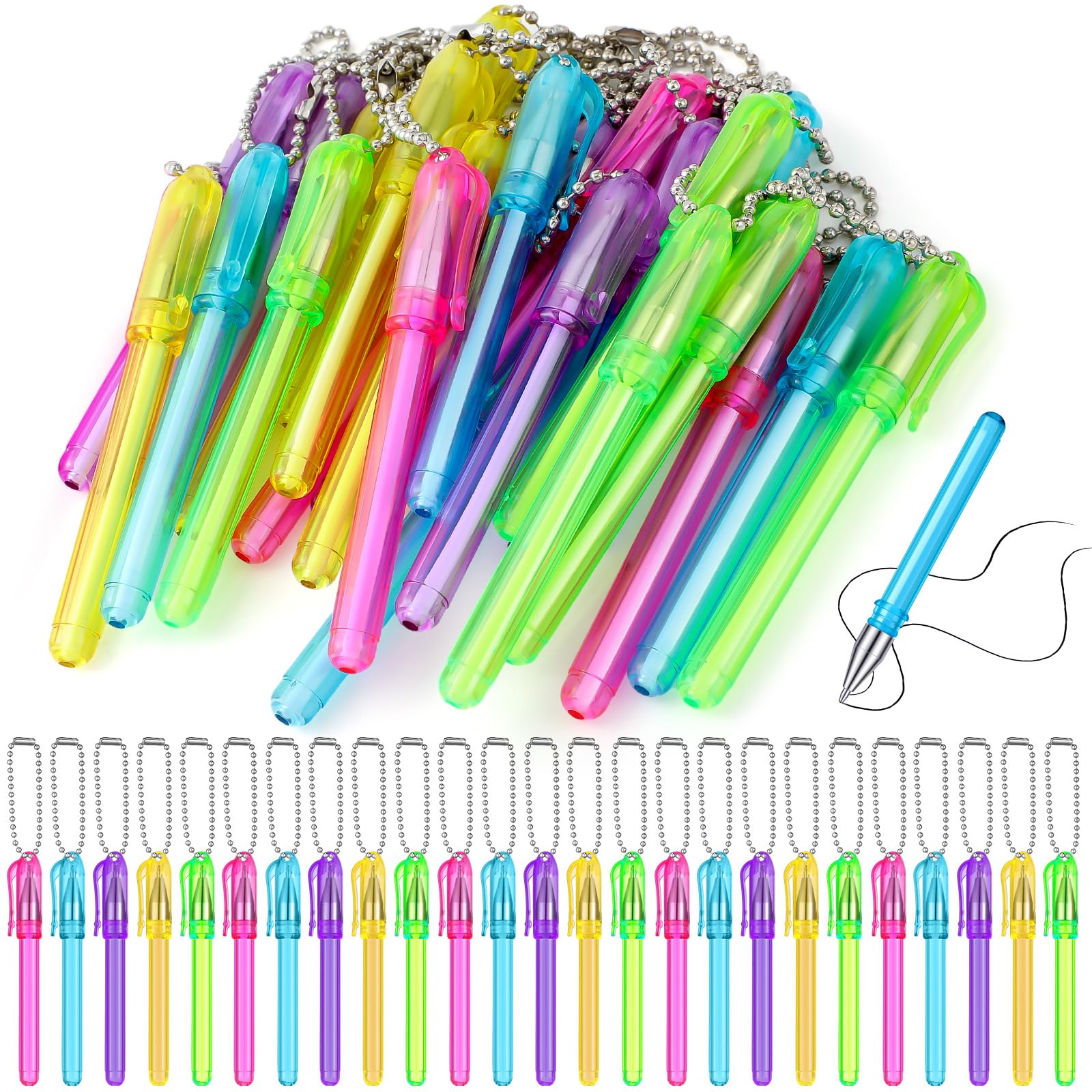 Amazon.com : Feifeiya 25 Pcs Mini Pens Ballpoint Bulk Pocket Colorful ...