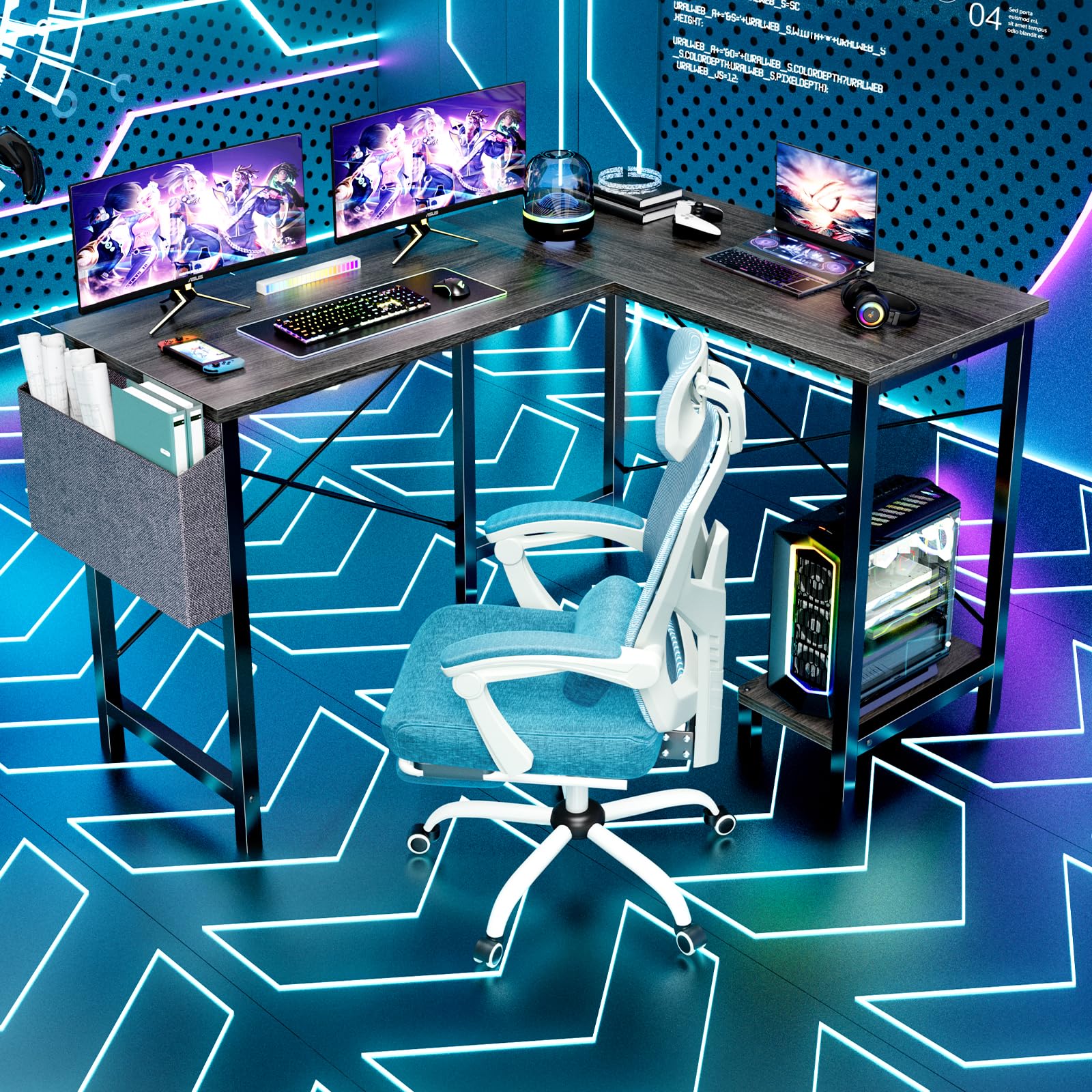 Snapklik.com : DUMOS Computer L Shaped Desk