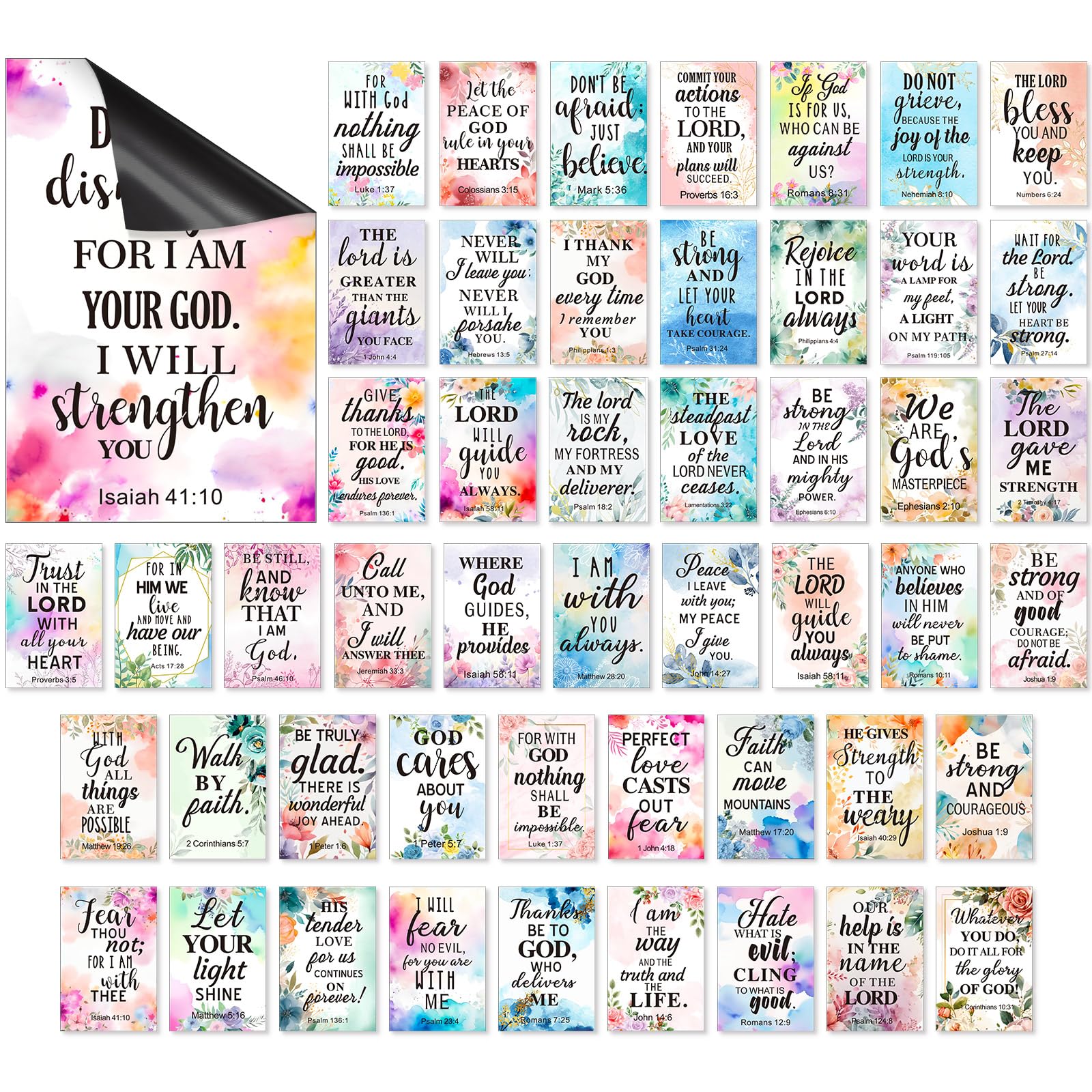 Snapklik.com : Blosssound 50 Pcs Inspirational Christian Magnets