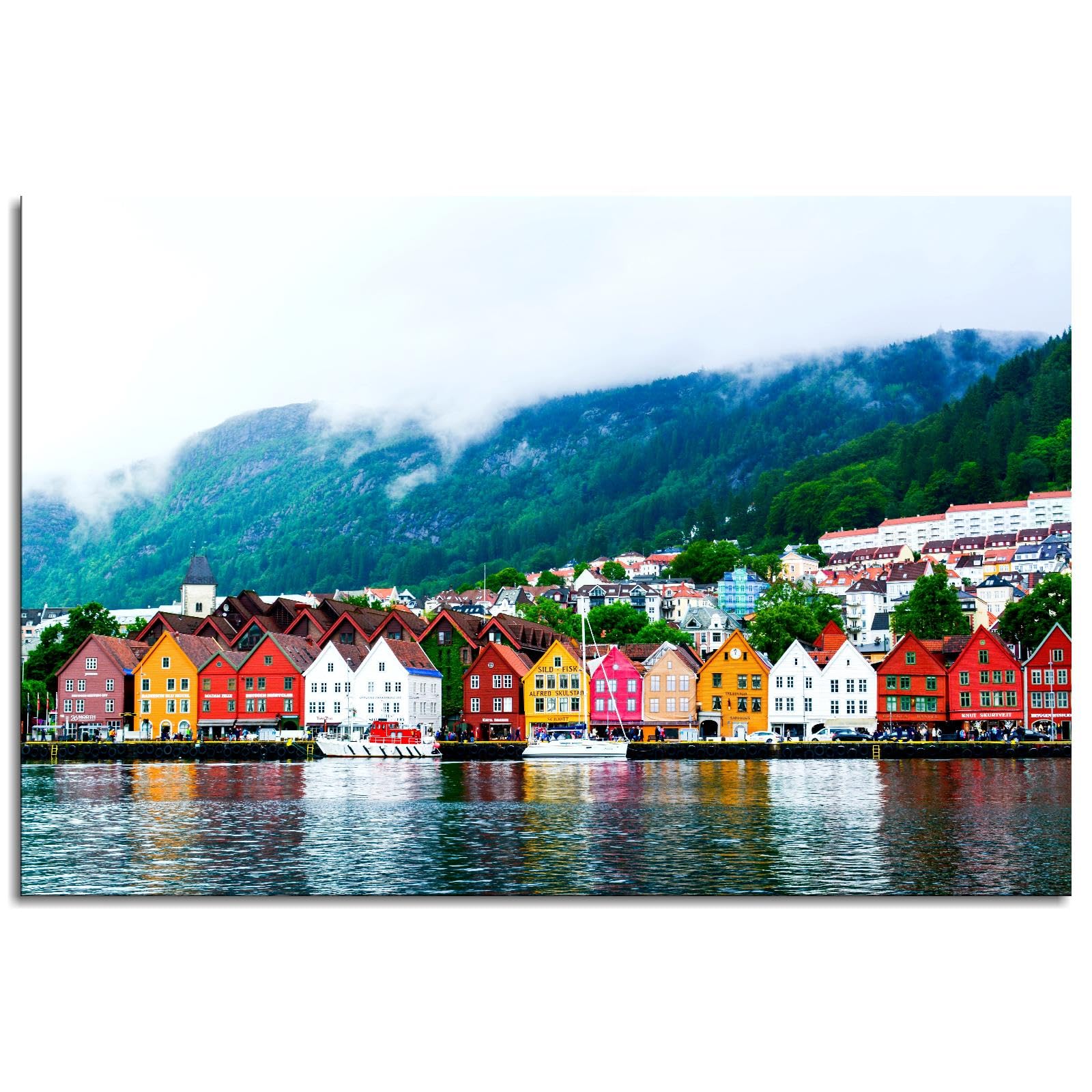 Amazon.com: Norwegian Summer Canvas Wall Art For Living room Poster ...