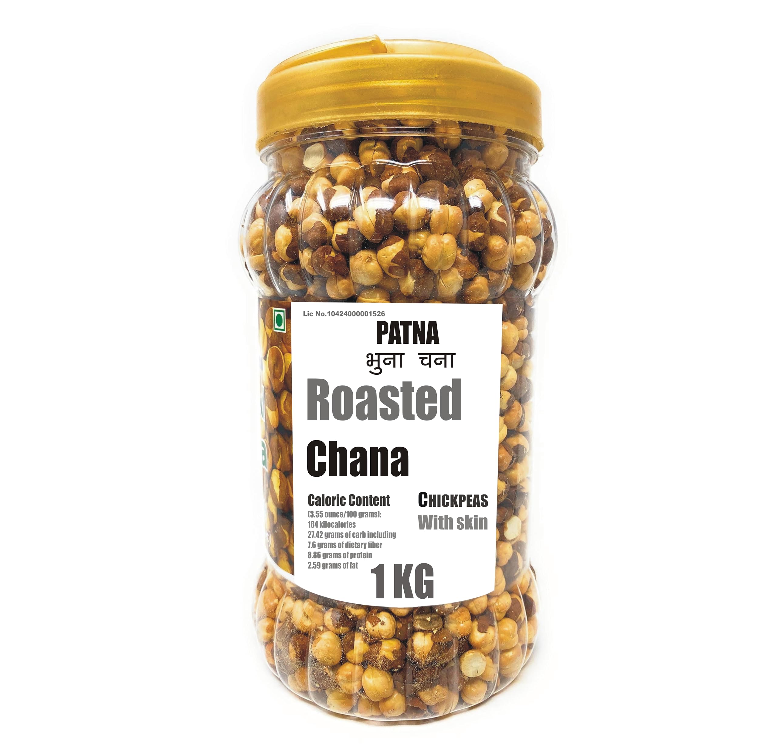 PATNA Roasted chana, bhuna chana, Chickpeas (Pack of Jar) 1 kg : Amazon ...