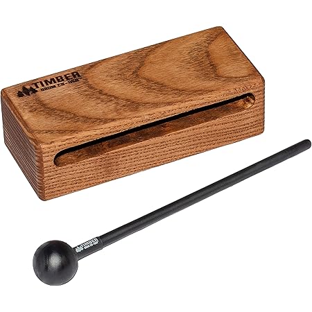 Amazon.com: Wood Block Musical Instrument with Mallet Solid Hardwood ...