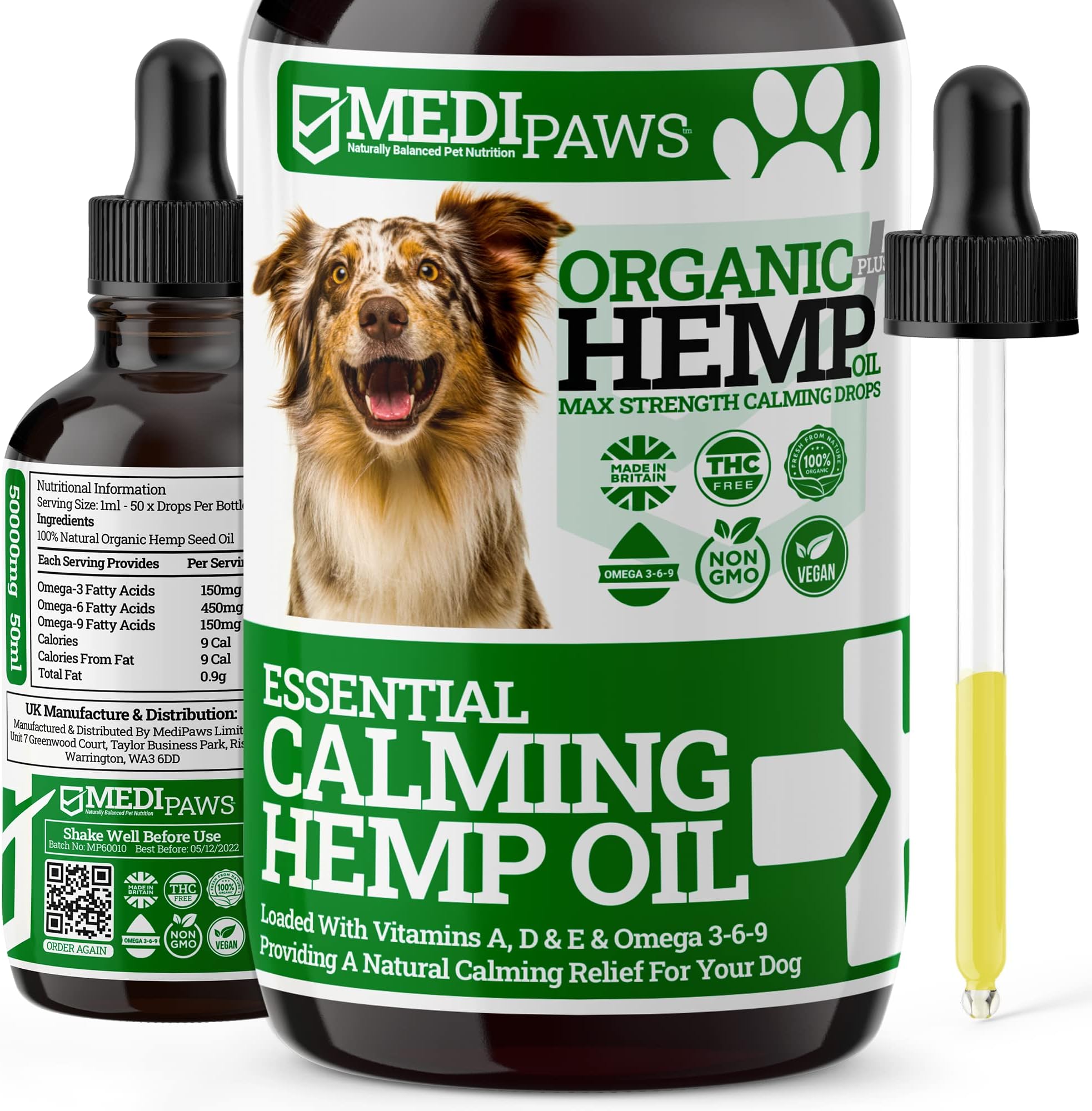 MediPaws® Dog Calming Hemp Oil Supplement | For Dog Emotions, Dog ...