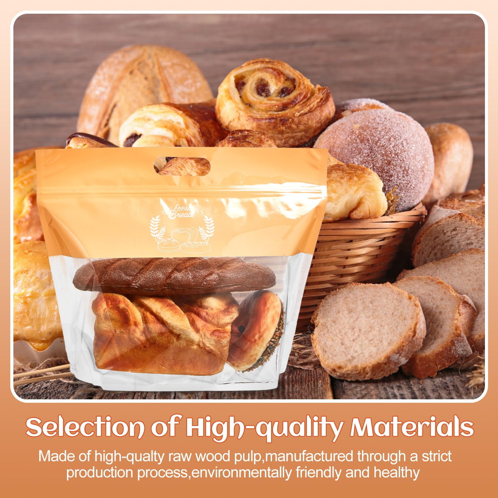 Kosiz 200 Pcs Bread Bags to Keep Bread Fresh Translucent Bread Bags ...