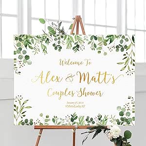 Amazon.com: Couples shower Sign, Wedding Welcome Sign, Bridal Shower ...