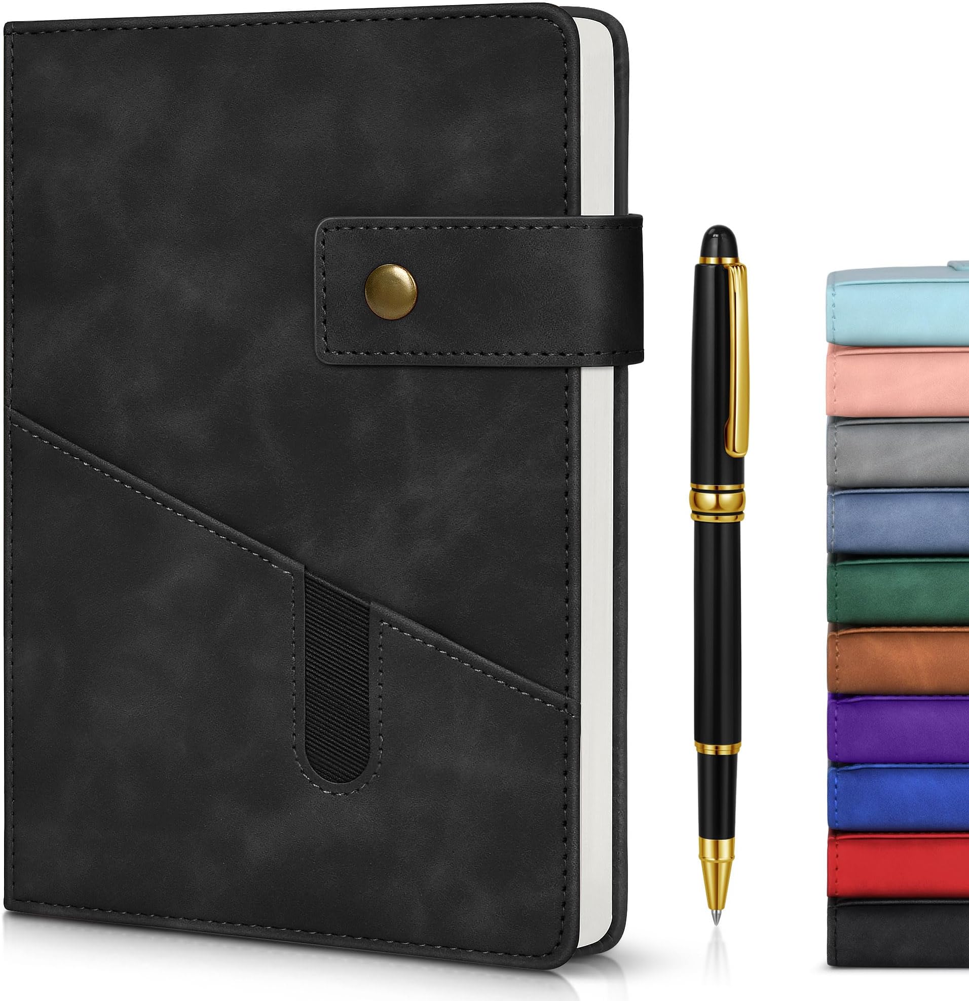 Amazon.com : HULIPARK Leather Notebook Journal with Pen, A5 Lined ...
