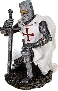Knights Templar Kneeling 17 cm Figurine Templar Knight Templar Cross ...