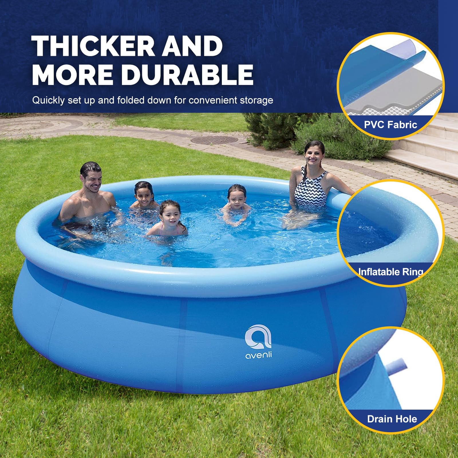 Snapklik.com : DIMAR GARDEN 15ft X 36in Inflatable Swimming Pool ...