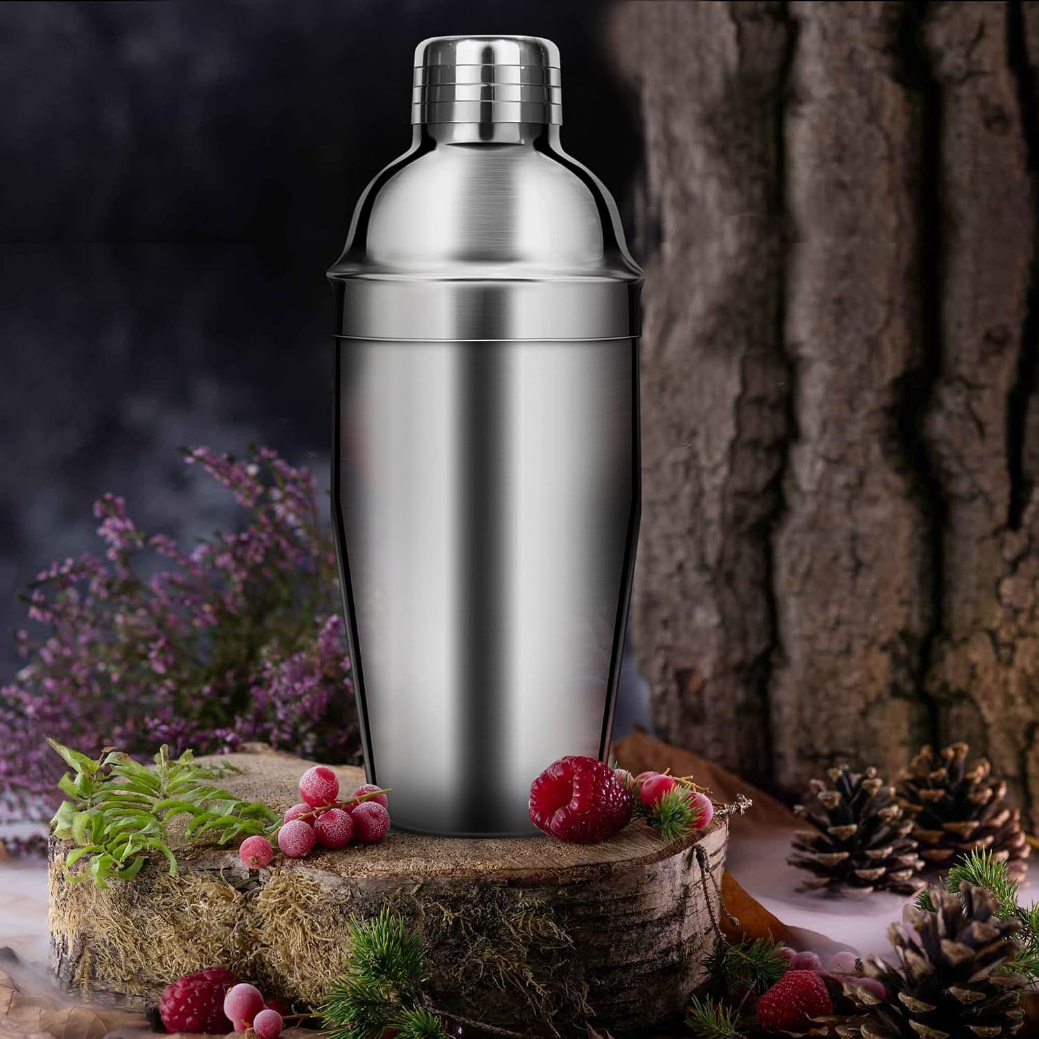 Cocktail Shaker, 25oz Martini Shaker Drink Shaker with Built In ...