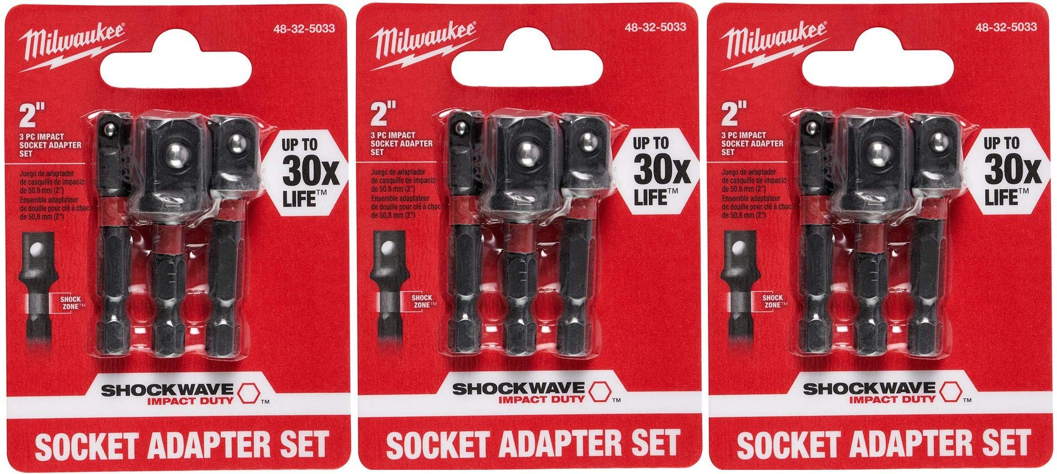 Milwaukee 48-32-5033 Power Drill Bit Extensions Shockwave Socket ...
