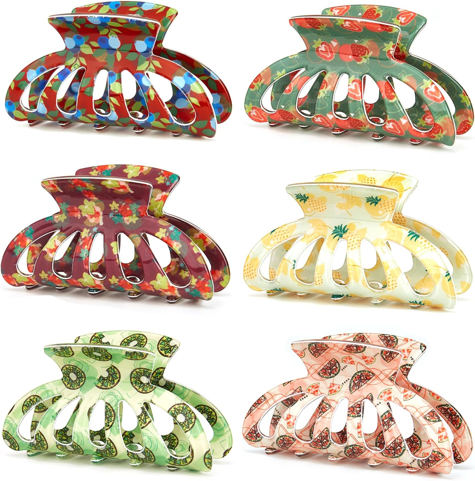 Amazon.com : Cobahom 6Pcs 3.35 Inch Medium Claw Clips for Hair Styling ...