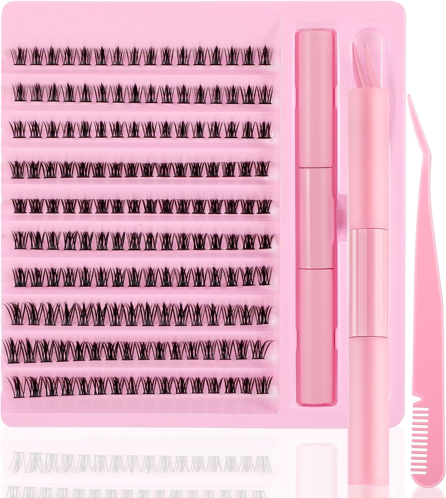 Amazon.com: PHKERATA Natural Lash Clusters Kit Invisible Band Eyelash ...