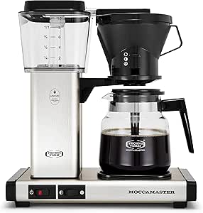 Moccamaster KB 741 10-Cup Coffee Brewer with Glass Carafe, Brushed ...