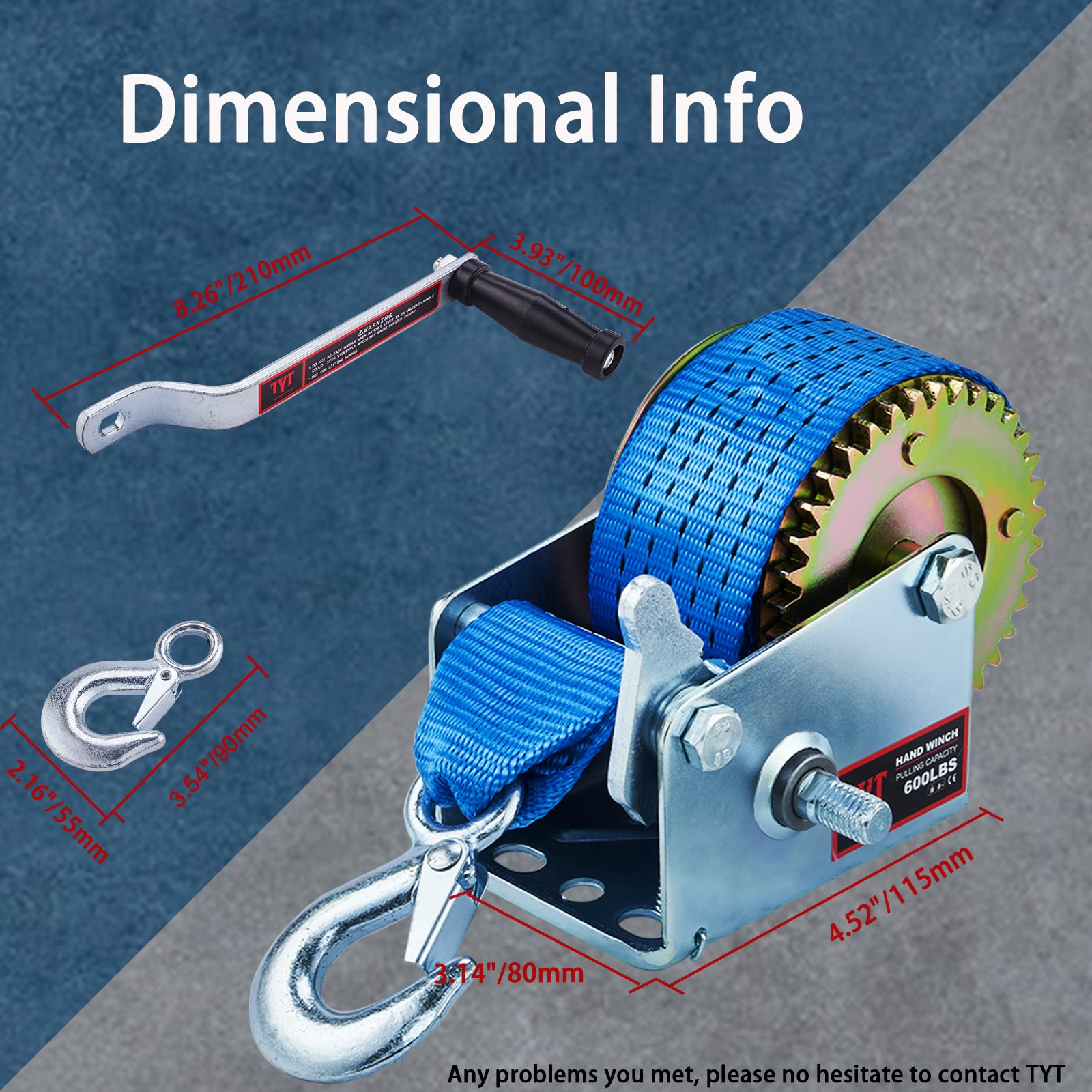 Snapklik.com : TYT 600LB Boat Trailer Winch