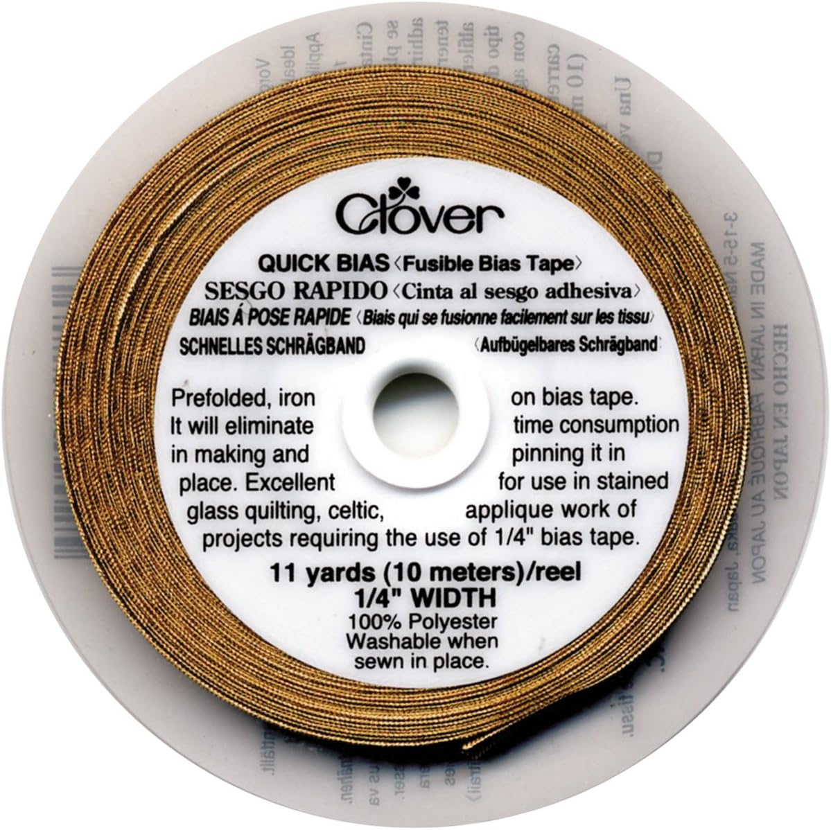 Amazon.com: Quick Bias Fusible Bias Tape 1/4x11yd-Gold Lame'