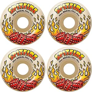 Amazon.com : Spitfire Skateboard Wheels 54mm F4 99A Hot Hand Radial ...