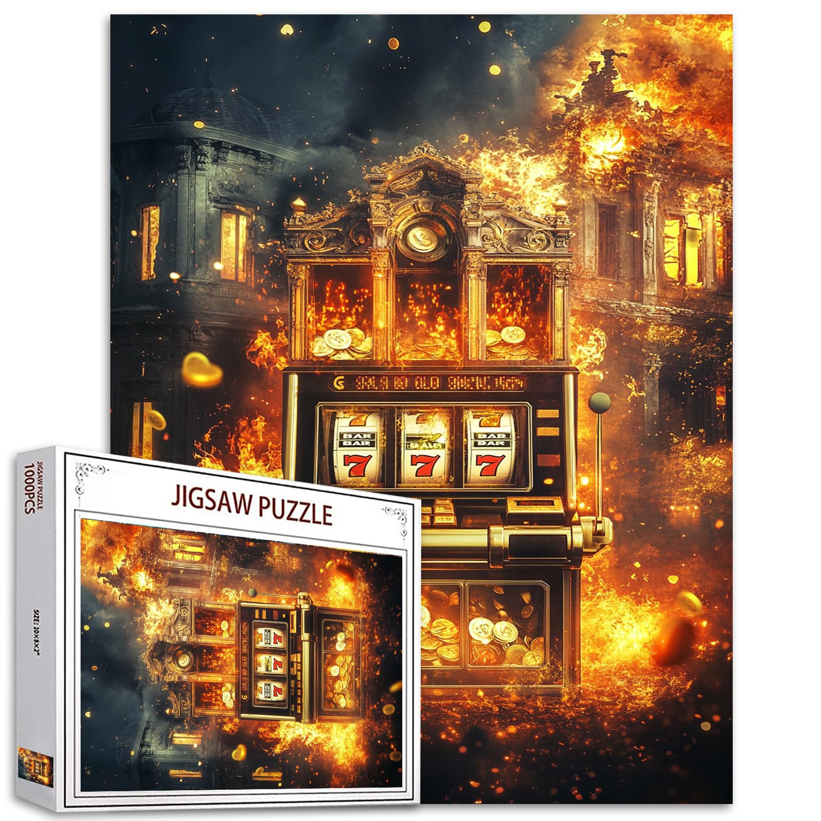 Amazon.com: Gold Coin Slot Machine 1000 Piece Jigsaw Puzzles for ...