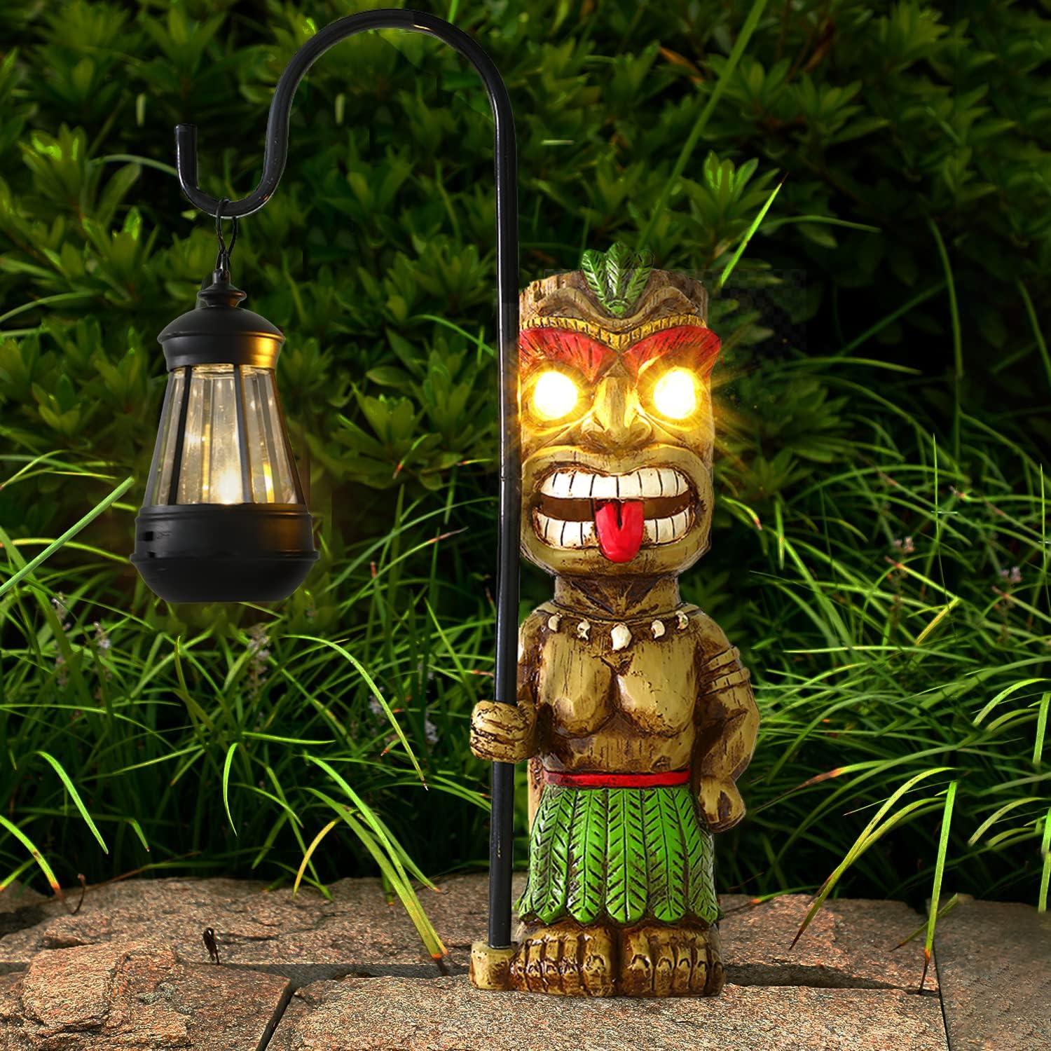 Amazon.com: MIBUNG 16.7" H Tiki Decor Garden Statue,Large Lantern Tiki ...