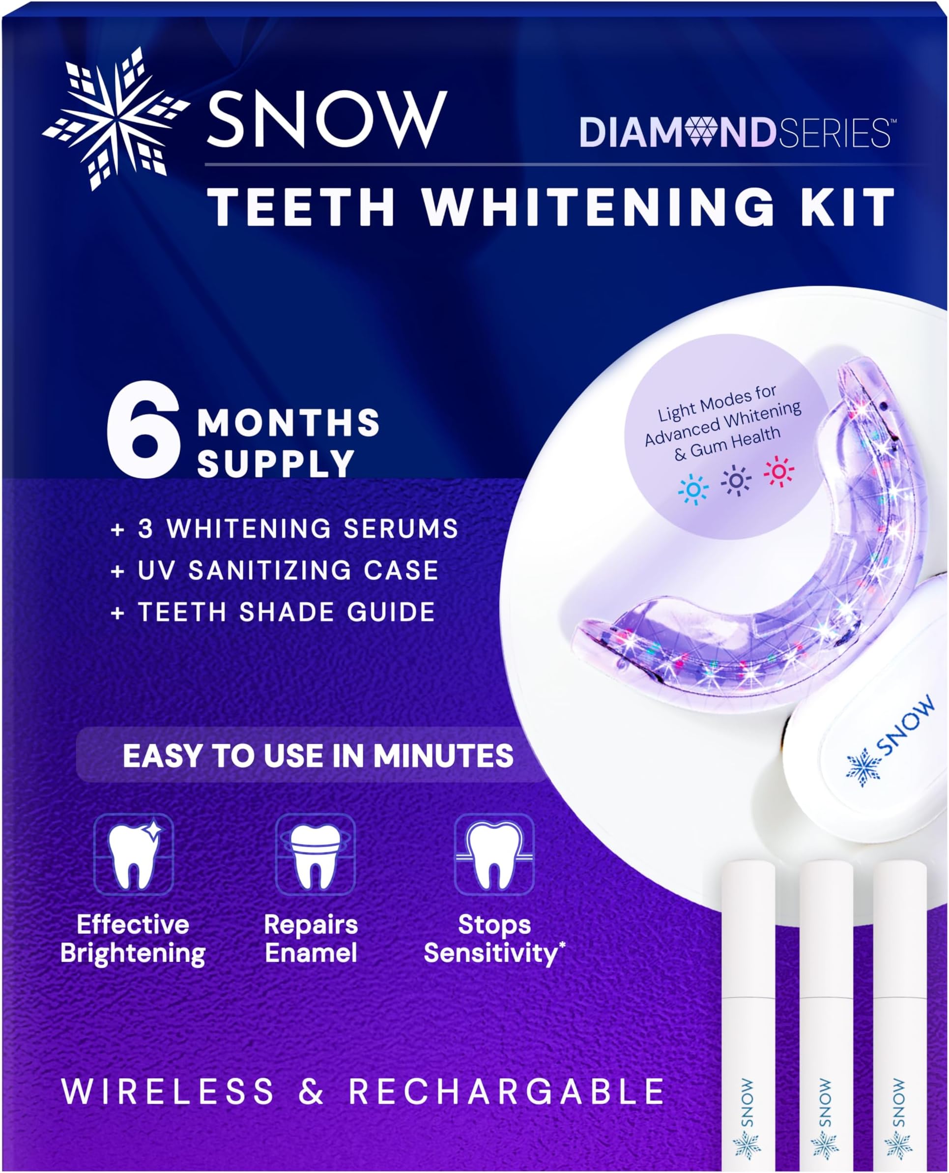 Amazon.com: SNOW Diamond Wireless Whitening Kit - Sensitive Teeth ...
