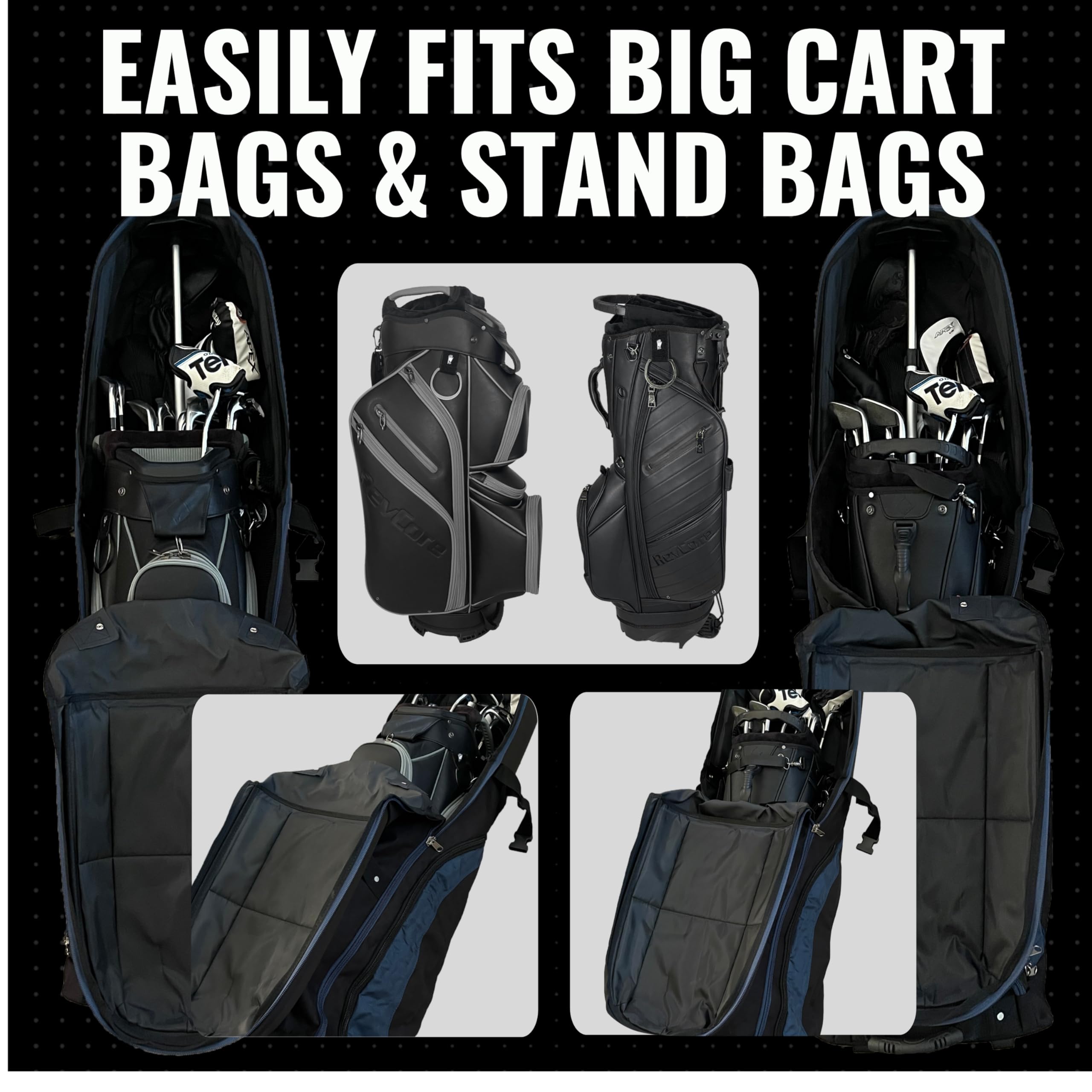 CaddyDaddy Enforcer Golf Travel Bag Soft-Sided Cover with Hard Top ...