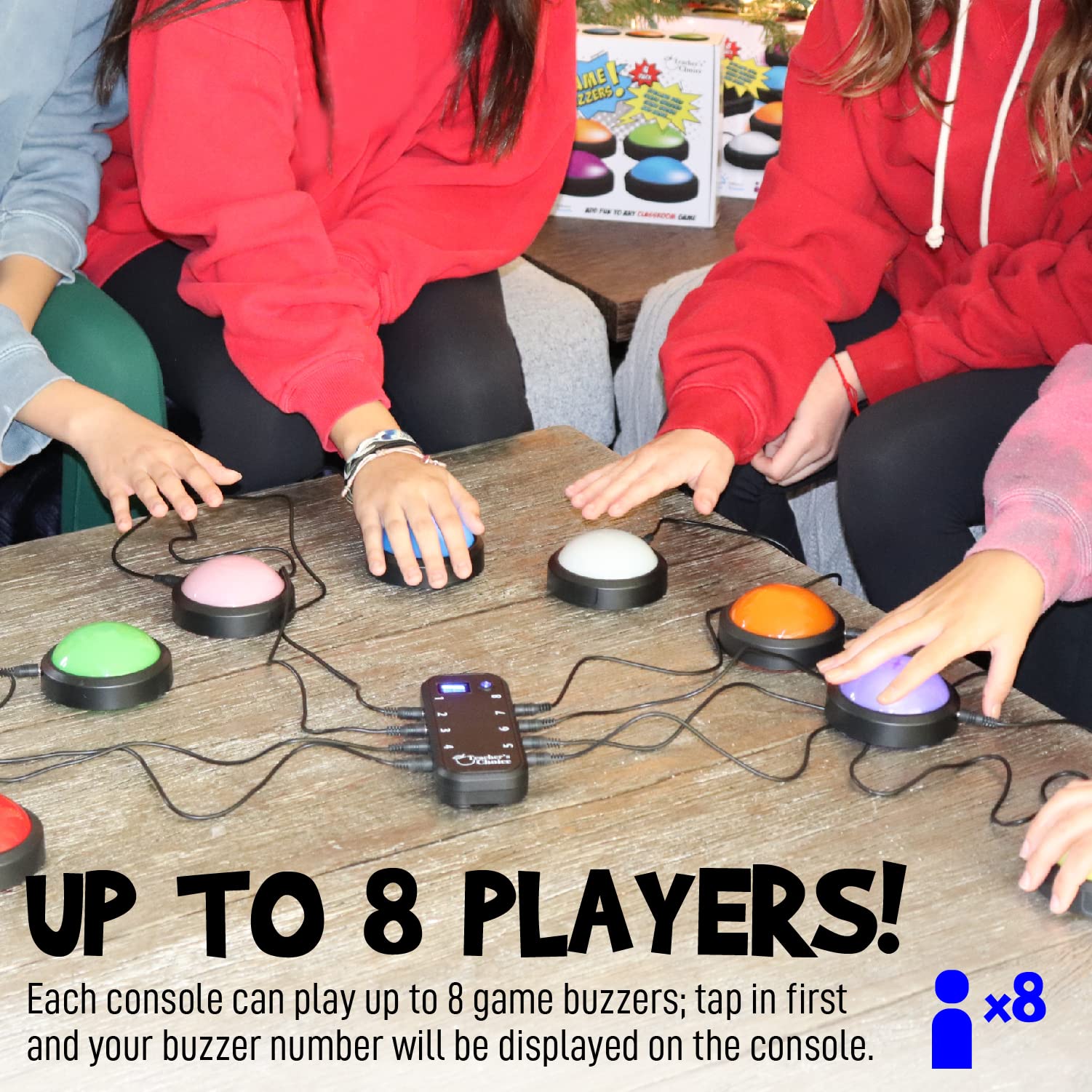 Snapklik.com : Teachers Choice 8 Player Light Up Game Buzzer System ...