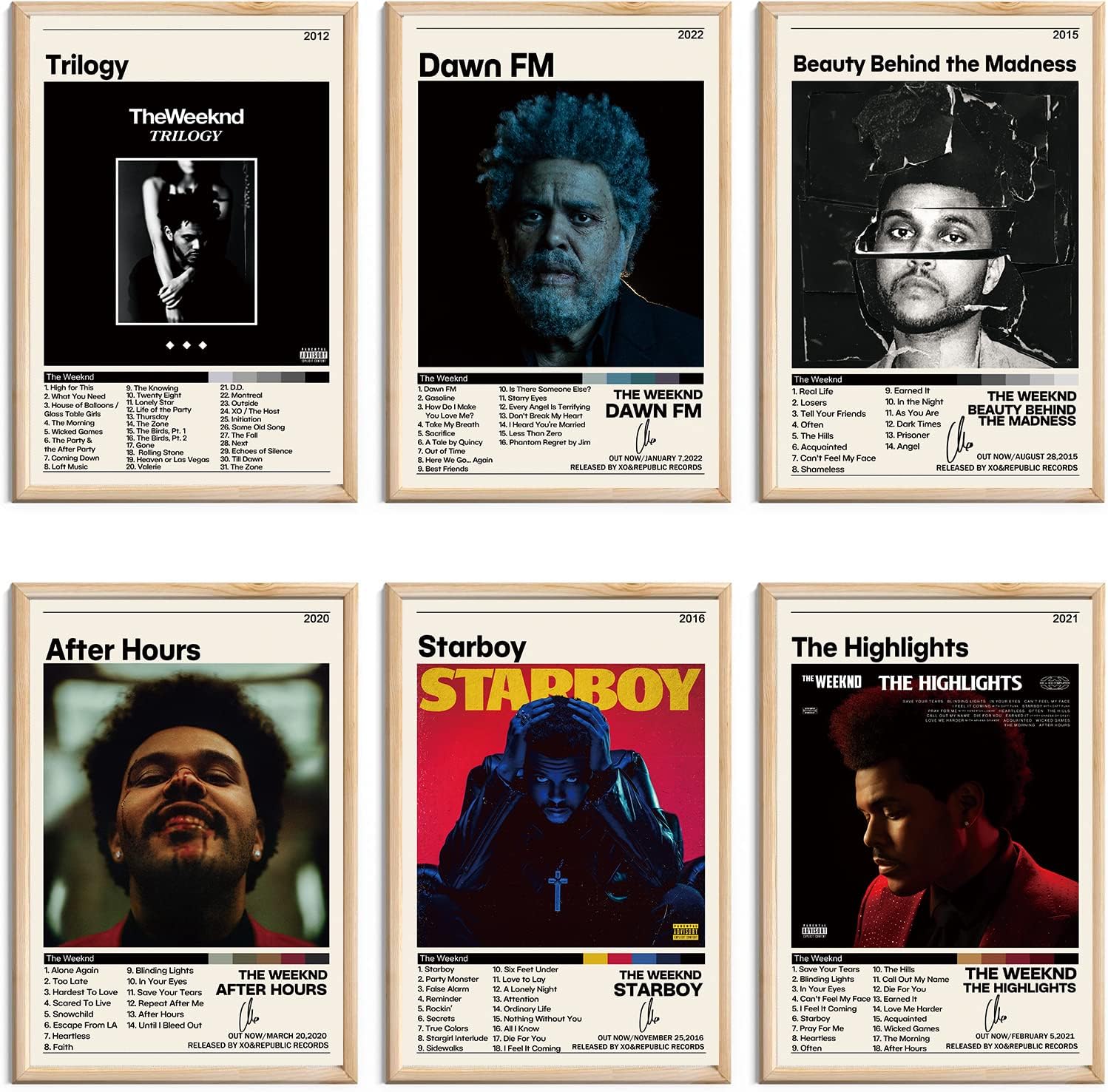 QOBNN The Singer Weeknd Poster, Music Album Cover Artwork and Tracklist ...