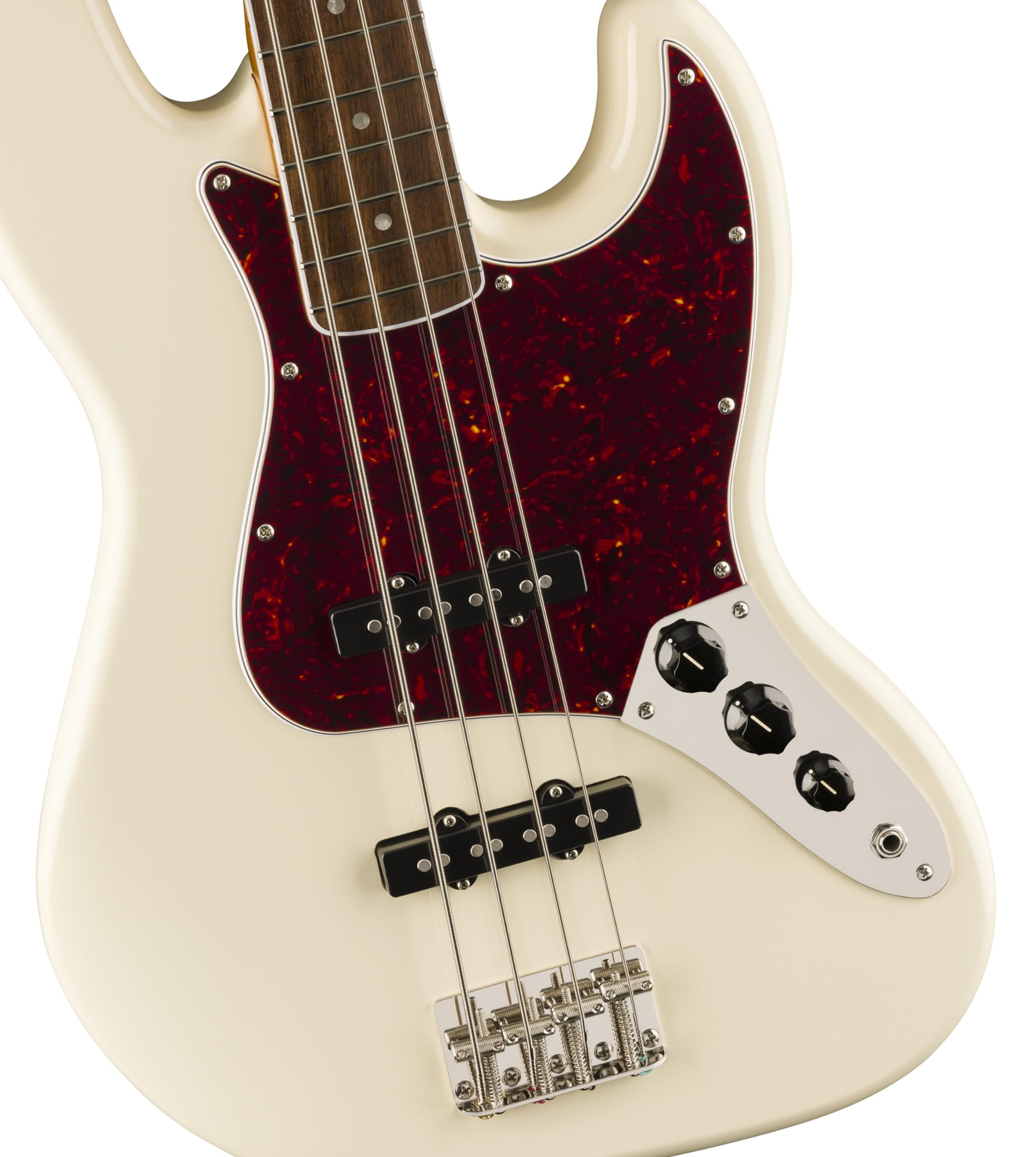 Snapklik.com : Squier 4 String Bass Guitar, Right, Olympic White