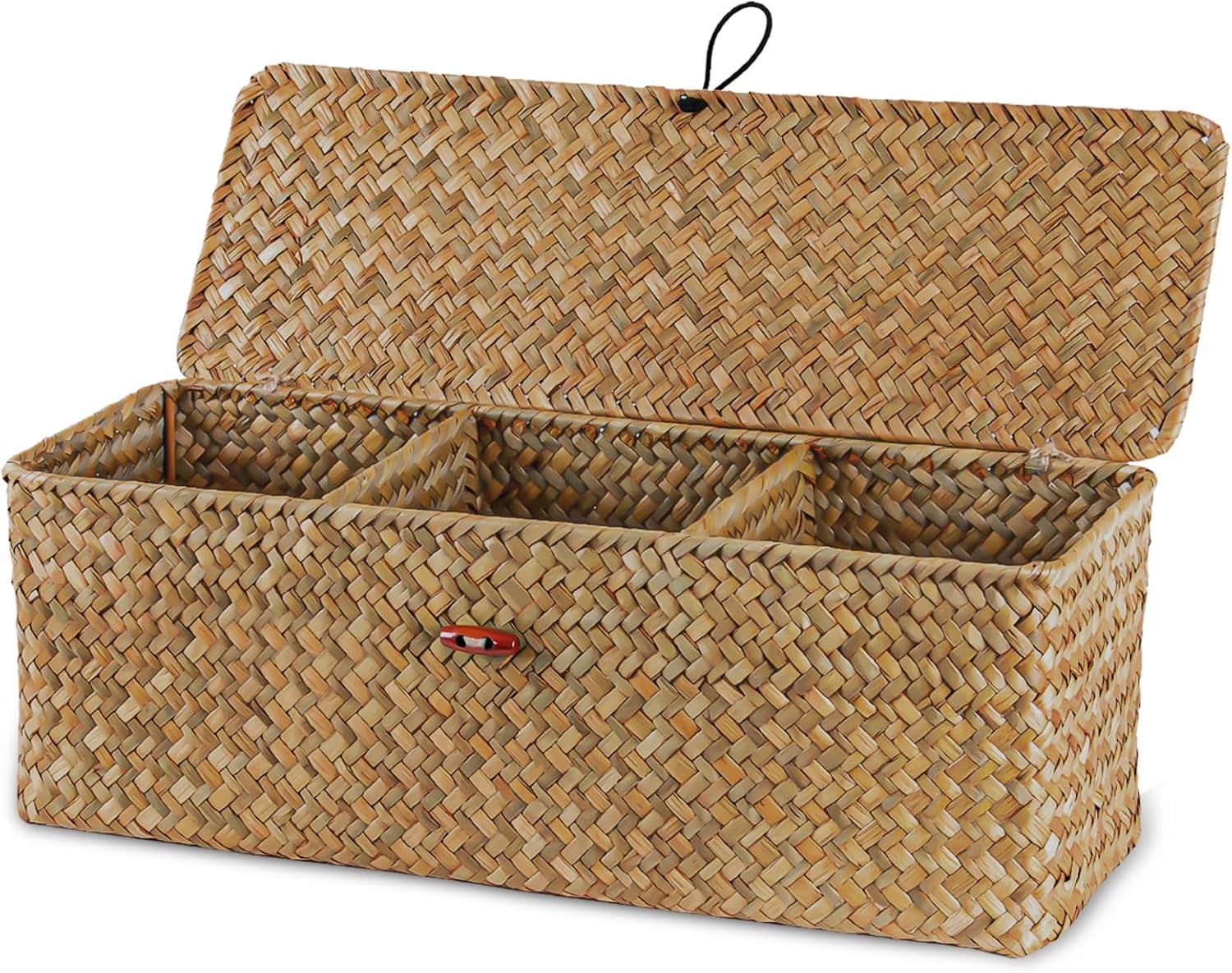 Amazon.com: TaoTazon Woven Basket for Toilet With Lid, Seagrass Tank ...