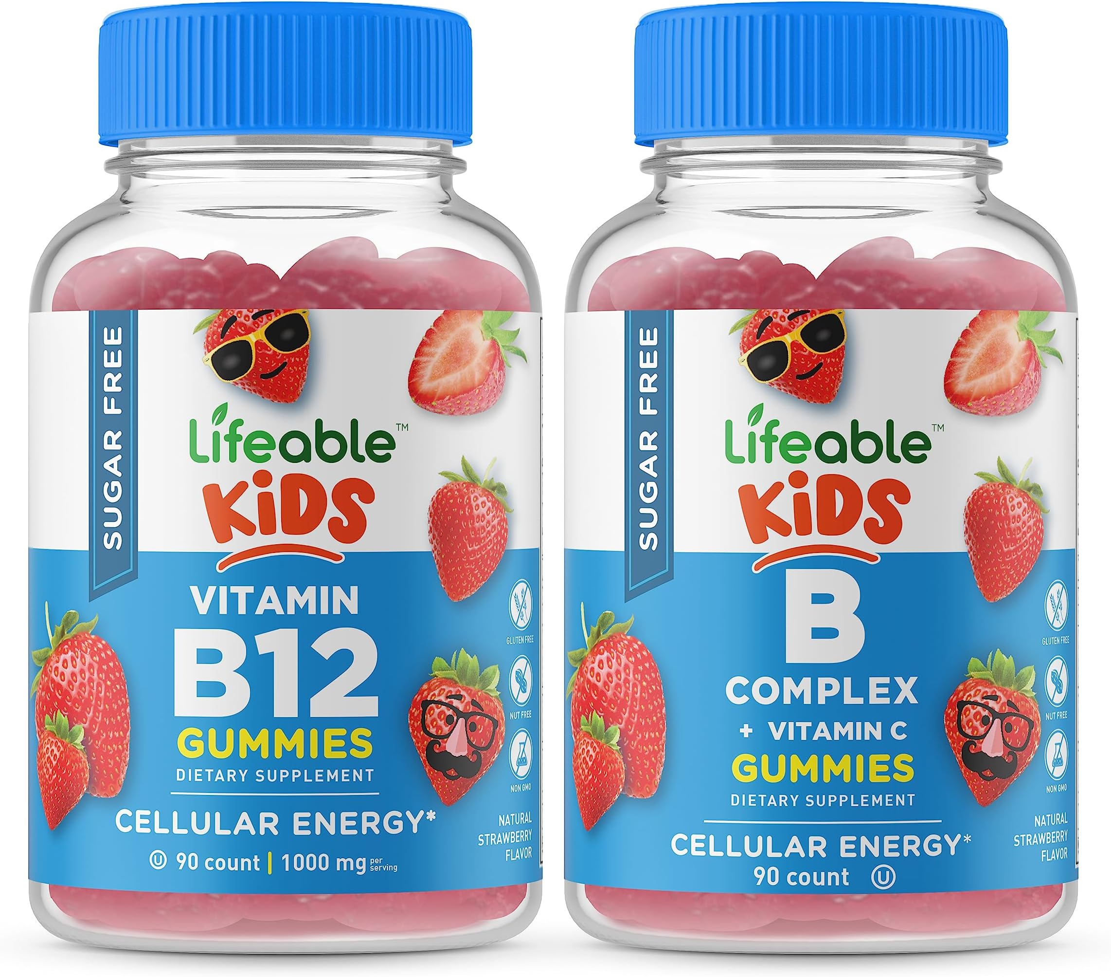 Amazon.com: Lifeable Sugar Free Vitamin B12 Kids + B Complex Kids ...