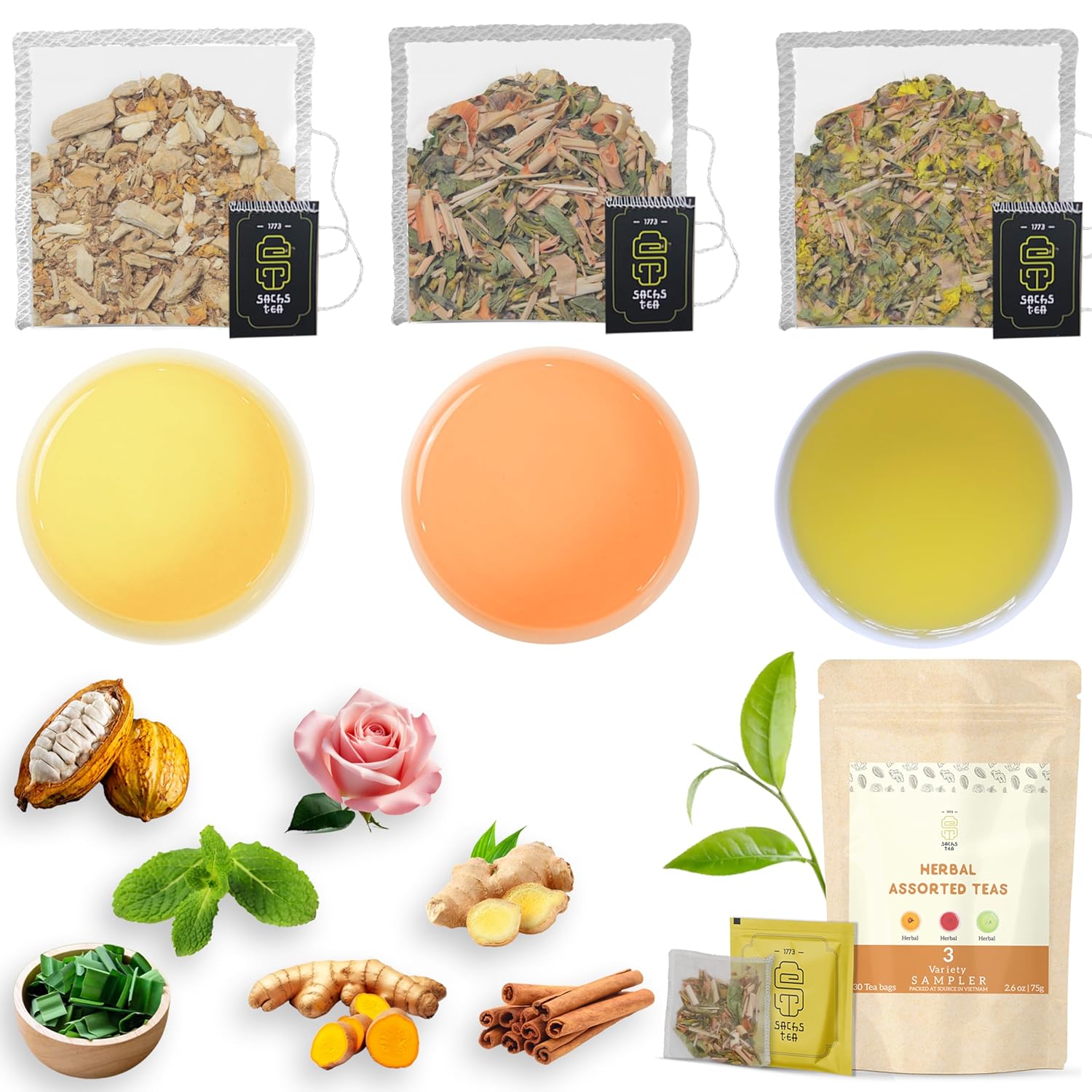 Amazon.com : SACHS TEA 1773 Single Estate Herbal Tea Assortment, Tea ...
