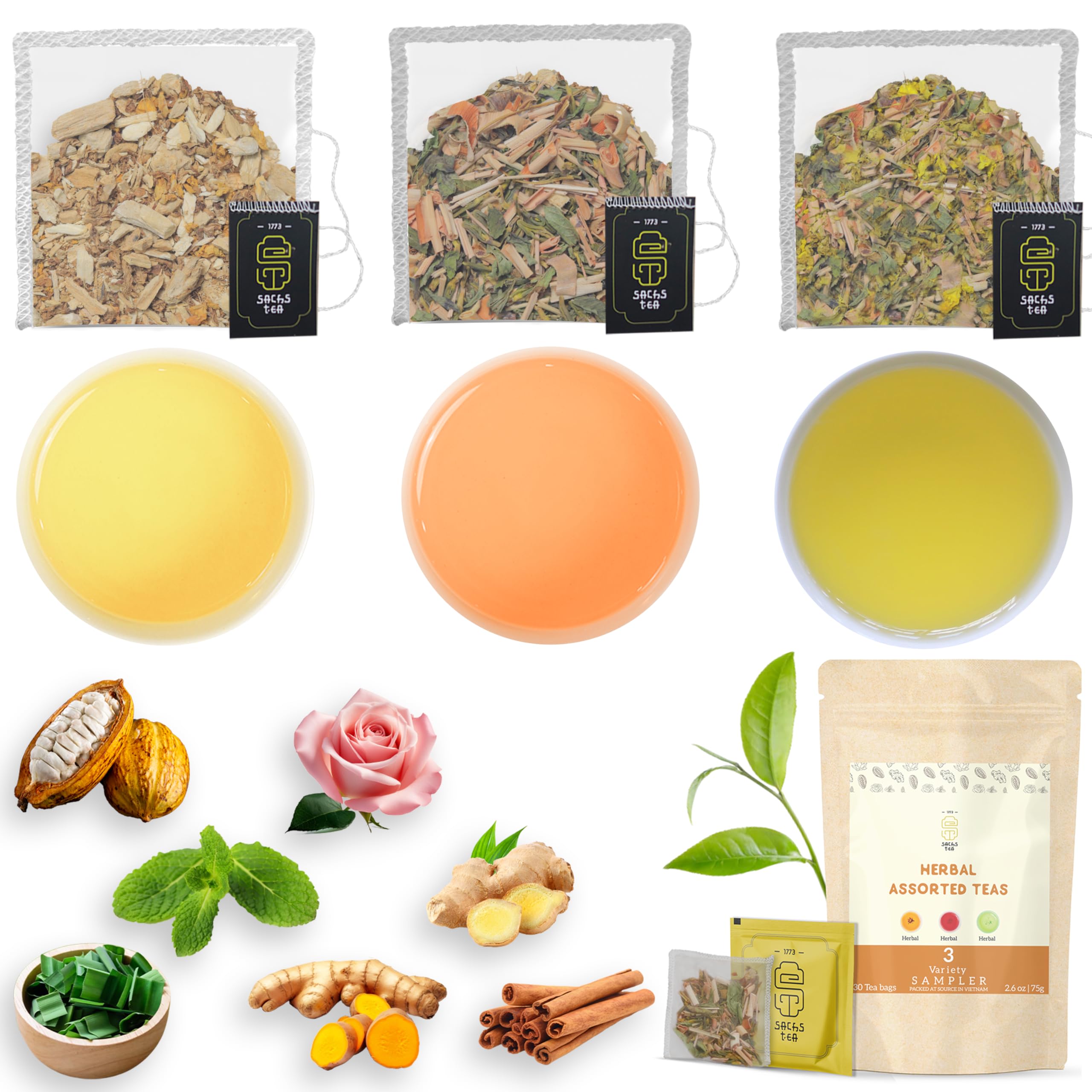 Amazon.com : SACHS TEA 1773 Single Estate Herbal Tea Assortment, Tea ...
