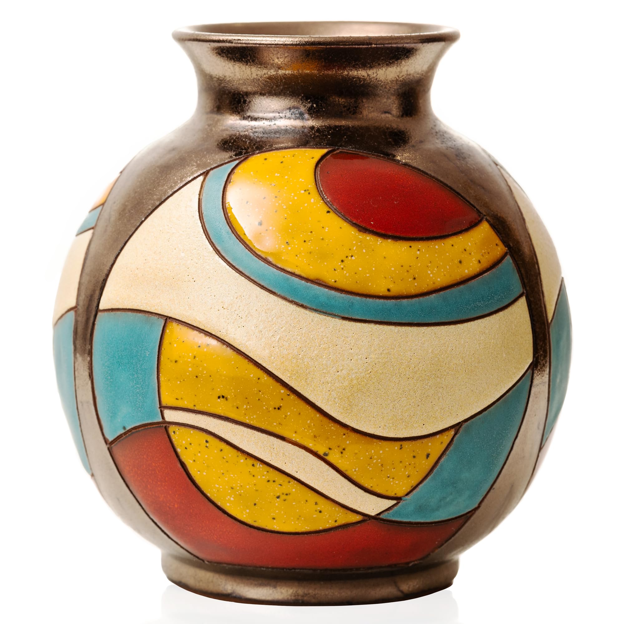 FELISTEYA Wheel Thrown Pottery Vase 16cm Tall Flower Vase Handmade ...