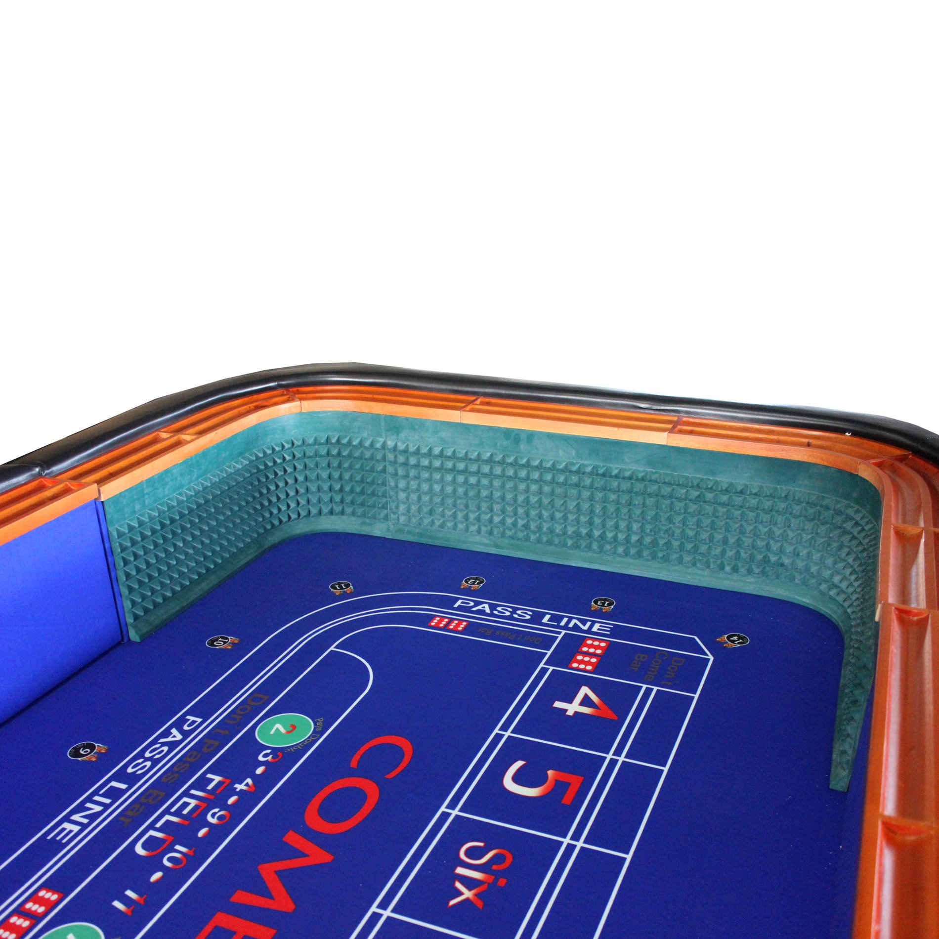INO Design 136" 12 Feet Deluxe Craps Dice Blue Felt Luxury Casino Game ...