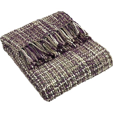 Riva Paoletti Baoli Plum Throws, 140 X 180 cm, Acrylic, Purple : Amazon ...