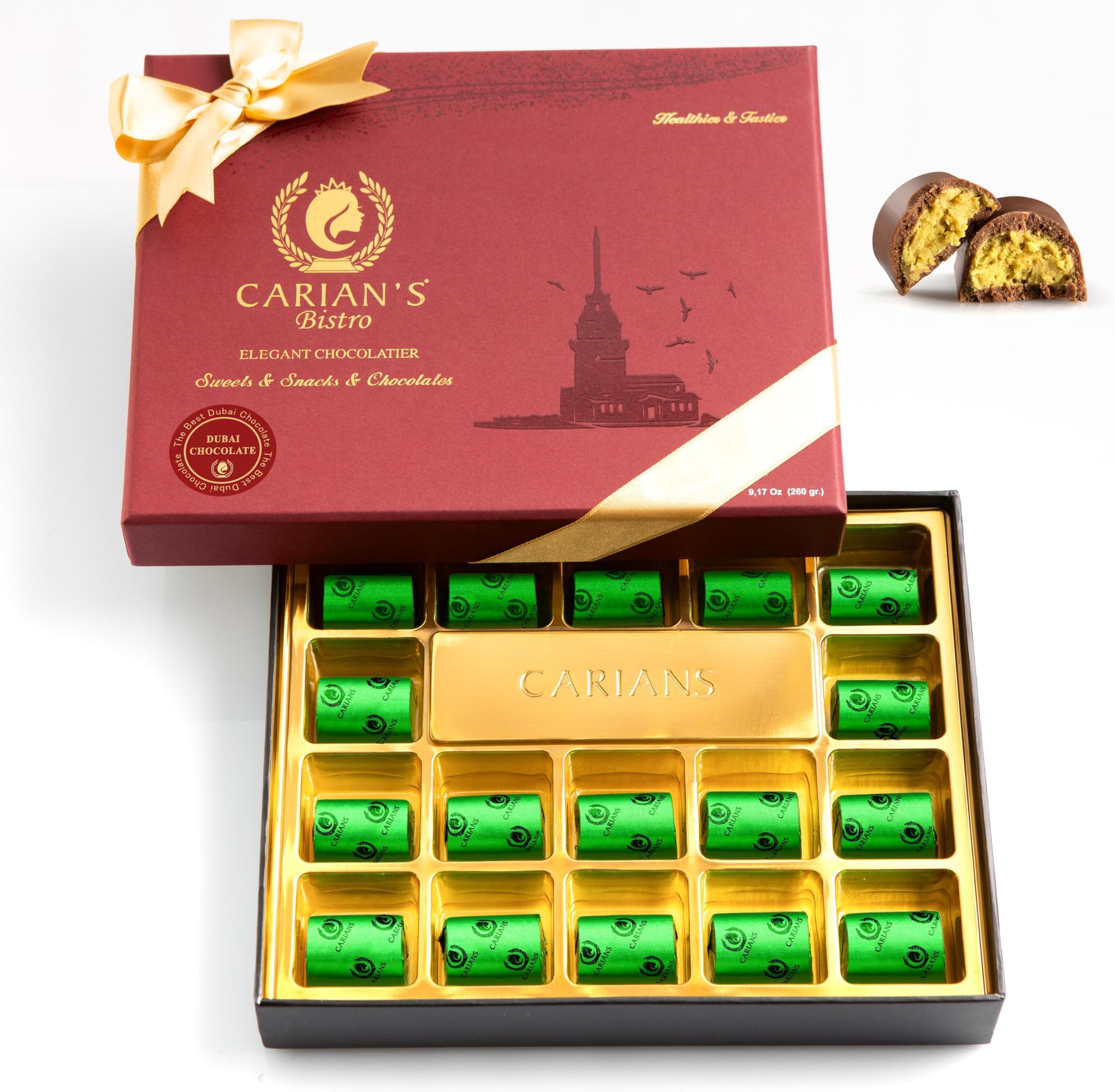 Amazon.com : Gulluoglu Dubai Chocolate Kunafa Pistachio - (The Original), 3.4 oz - 95 gr (Pack ...