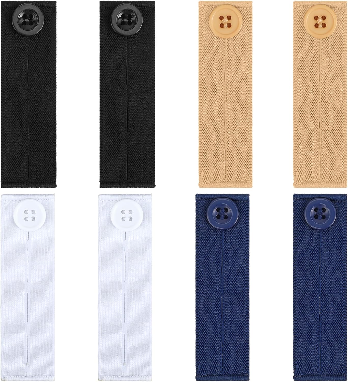 Amazon.com: 8 PCS Elastic Waist Extenders for Pants, Adjustable Jeans ...