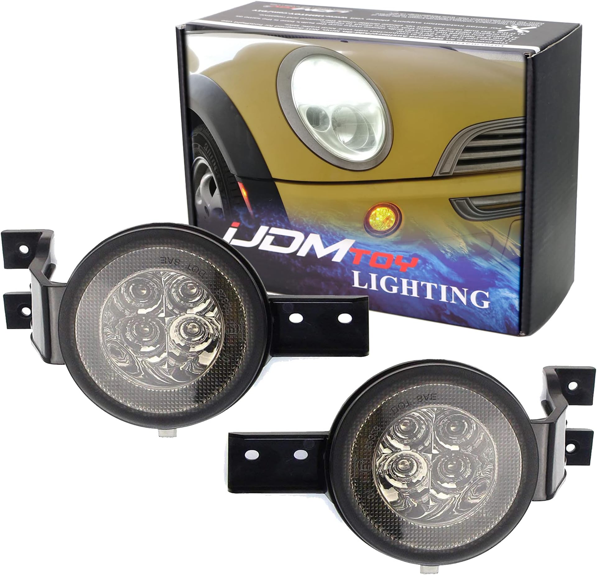 Amazon.com: iJDMTOY Smoked Lens Amber/Red Full LED Side Marker Light ...