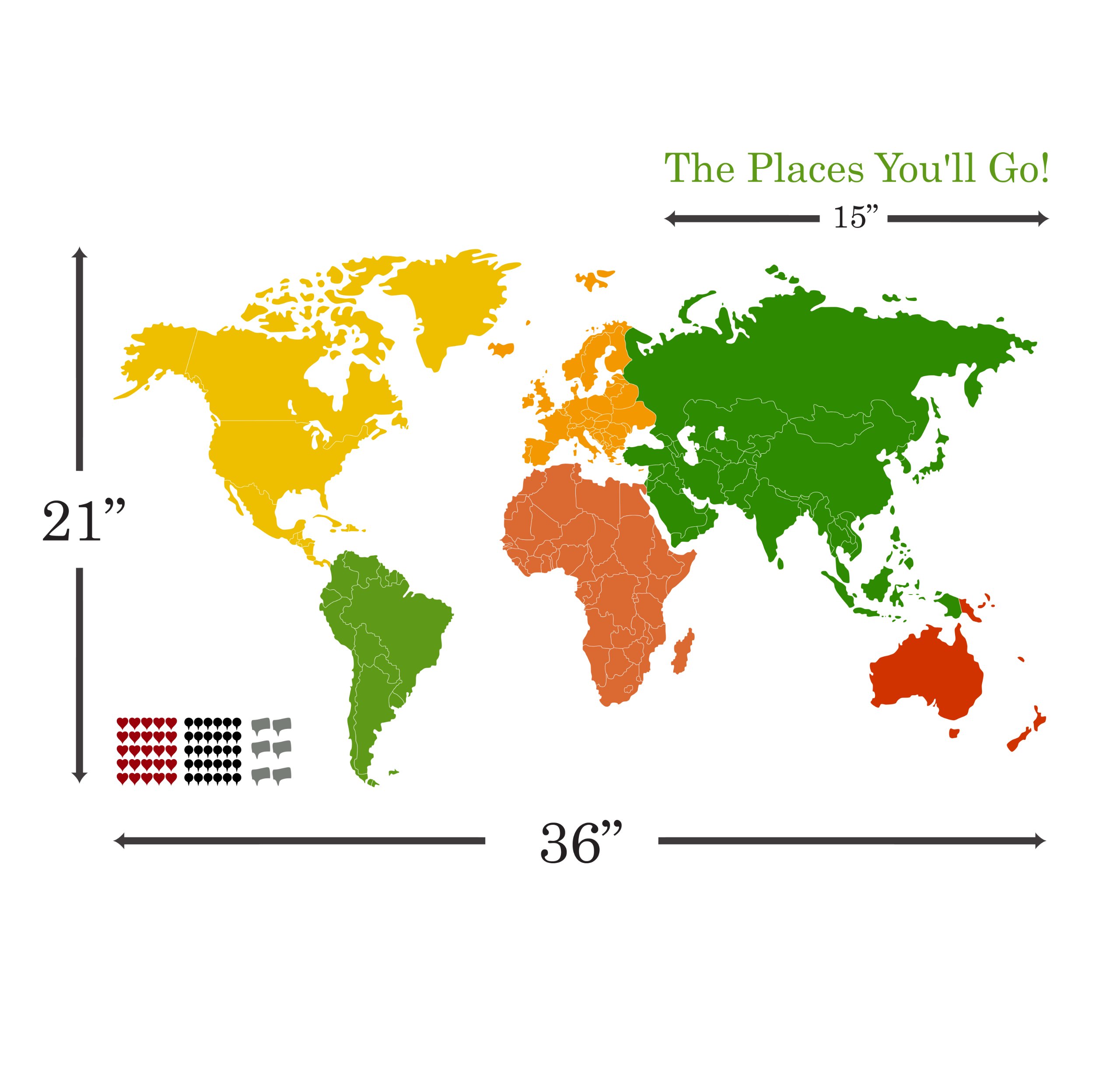 Etiqueta Para Imprimir Del Mapa Del Mundo Amazon.com: Mapa Del Mundo