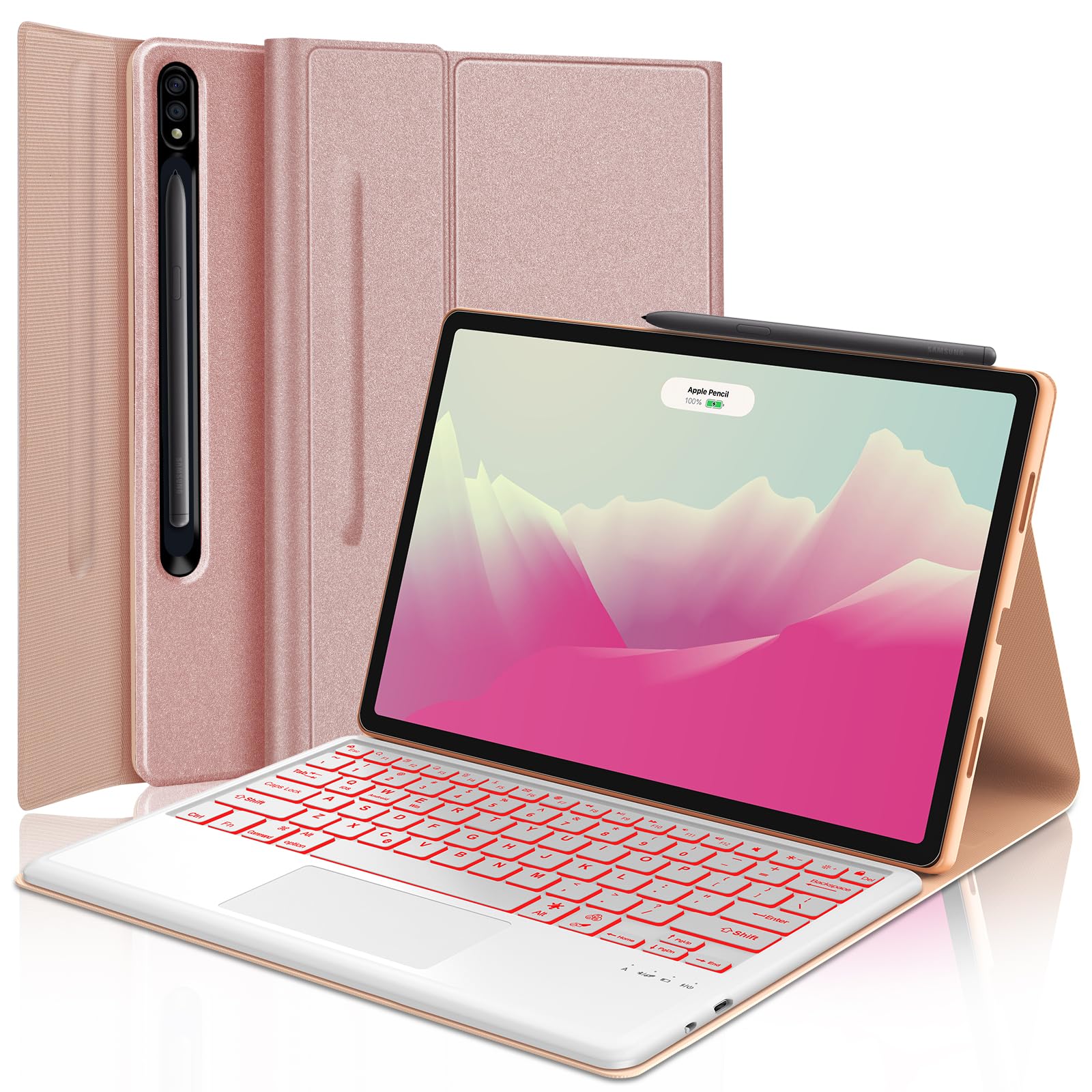 Snapklik.com : Samsung Galaxy Tab S8 Plus/S7 FE/S7 Plus Keyboard Case ...