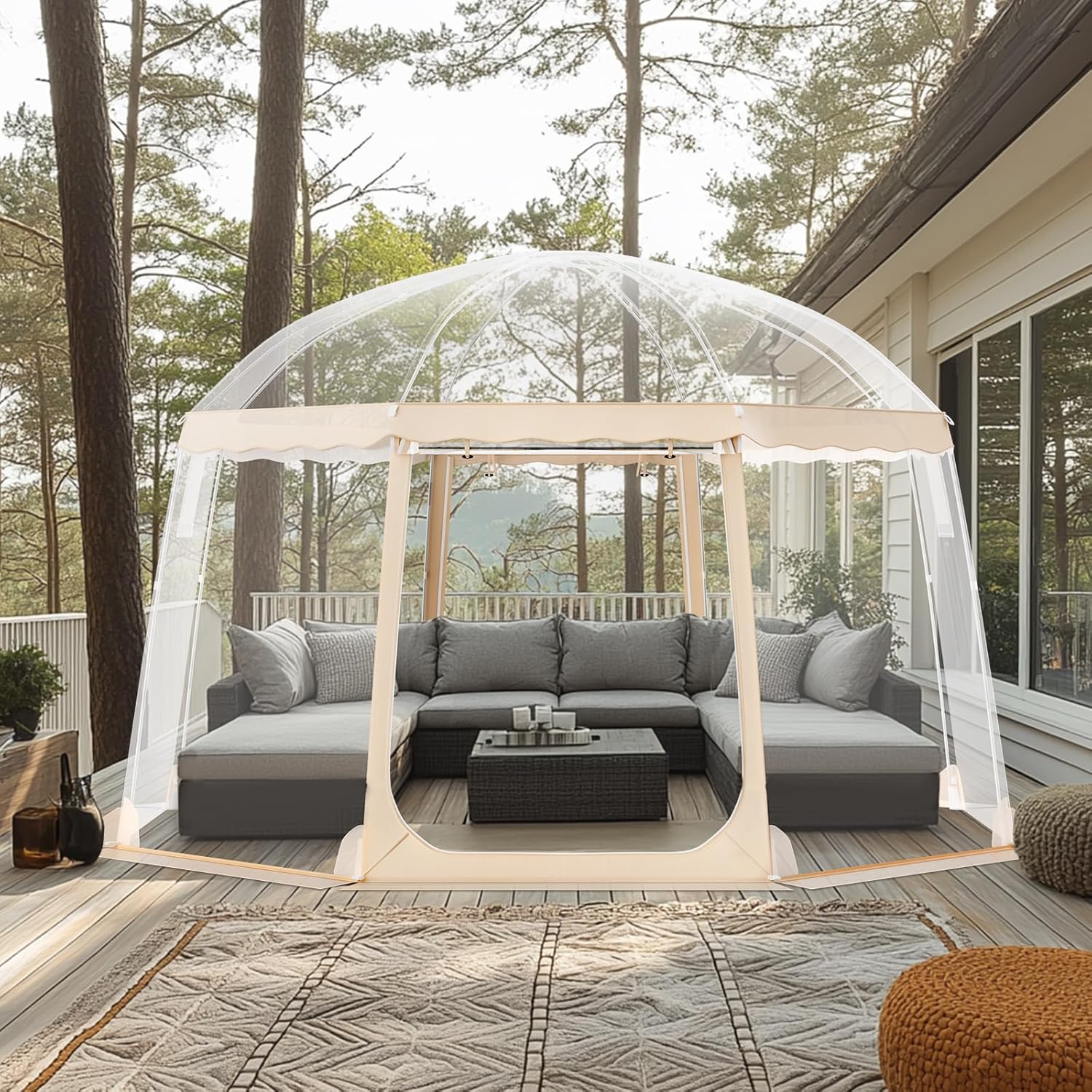 Amazon.com: VEVOR Upgraded Pop up Bubble Dome for 8-10 People - Simple ...