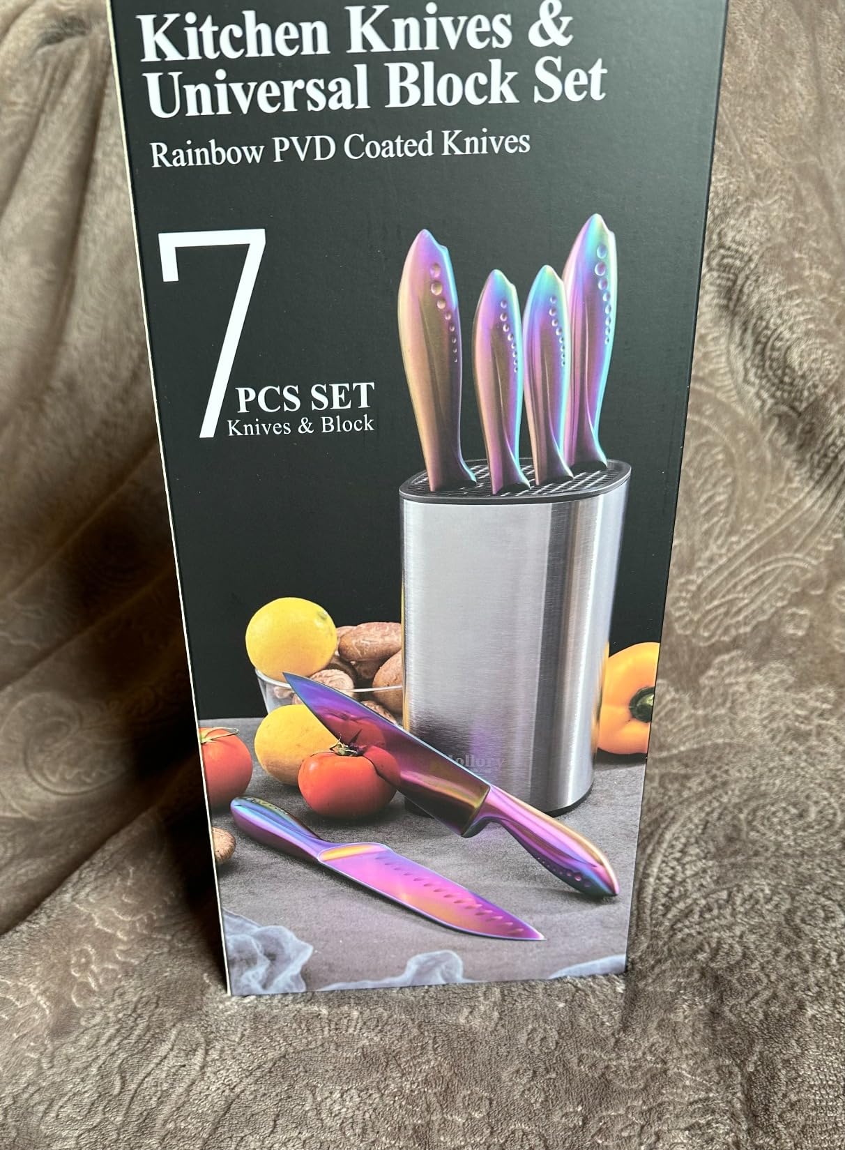 $15/mo - Finance Rainbow Knives Block Set 7 Pieces, Iridescent German ...