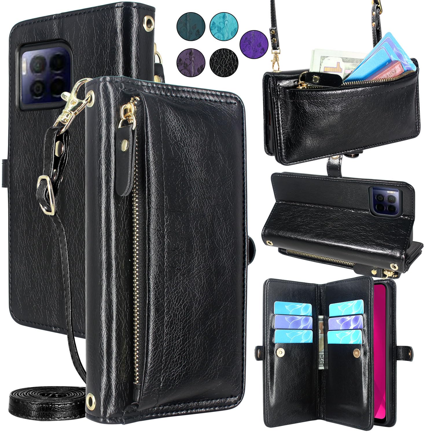 Amazon.com: Lacass for T-Mobile Revvl 7 Pro 5G Case Wallet,[Cards Theft Scan Protection] Card ...
