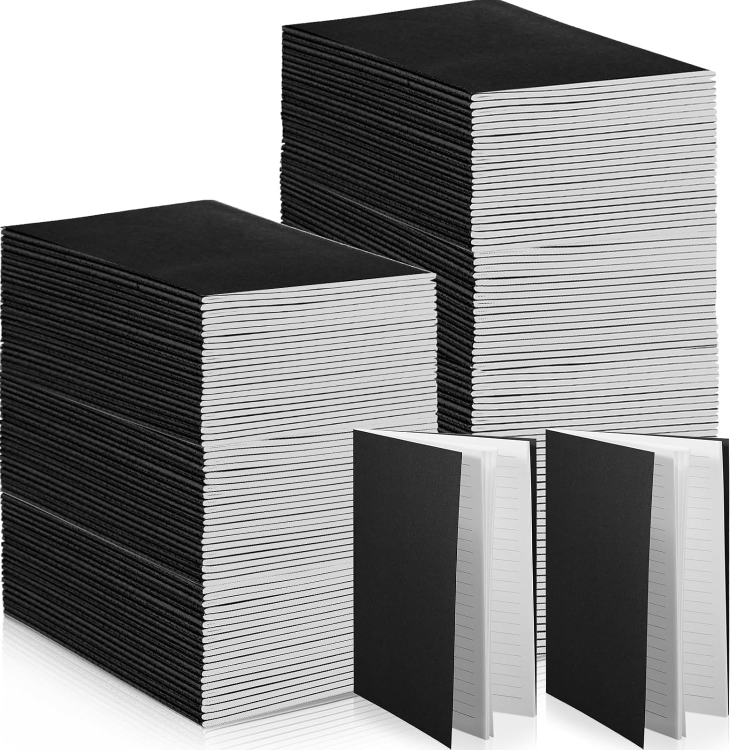 Amazon.com : Fuutreo 300 Pack Kraft Notebook A6 Small Lined Notebook ...