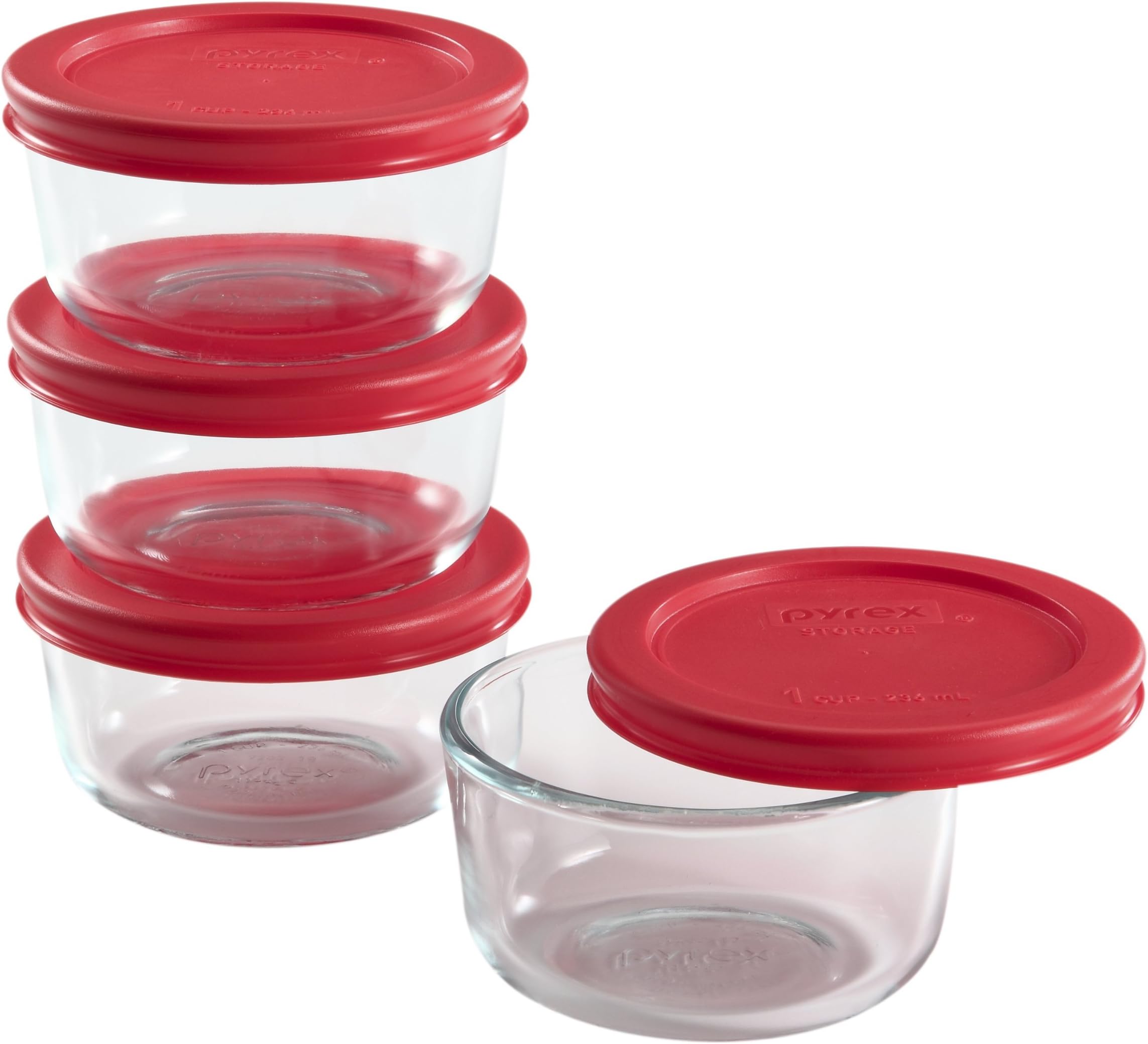 Amazon.com: Pyrex Simply Store 8-Piece Glass Food Storage Set (4 ...