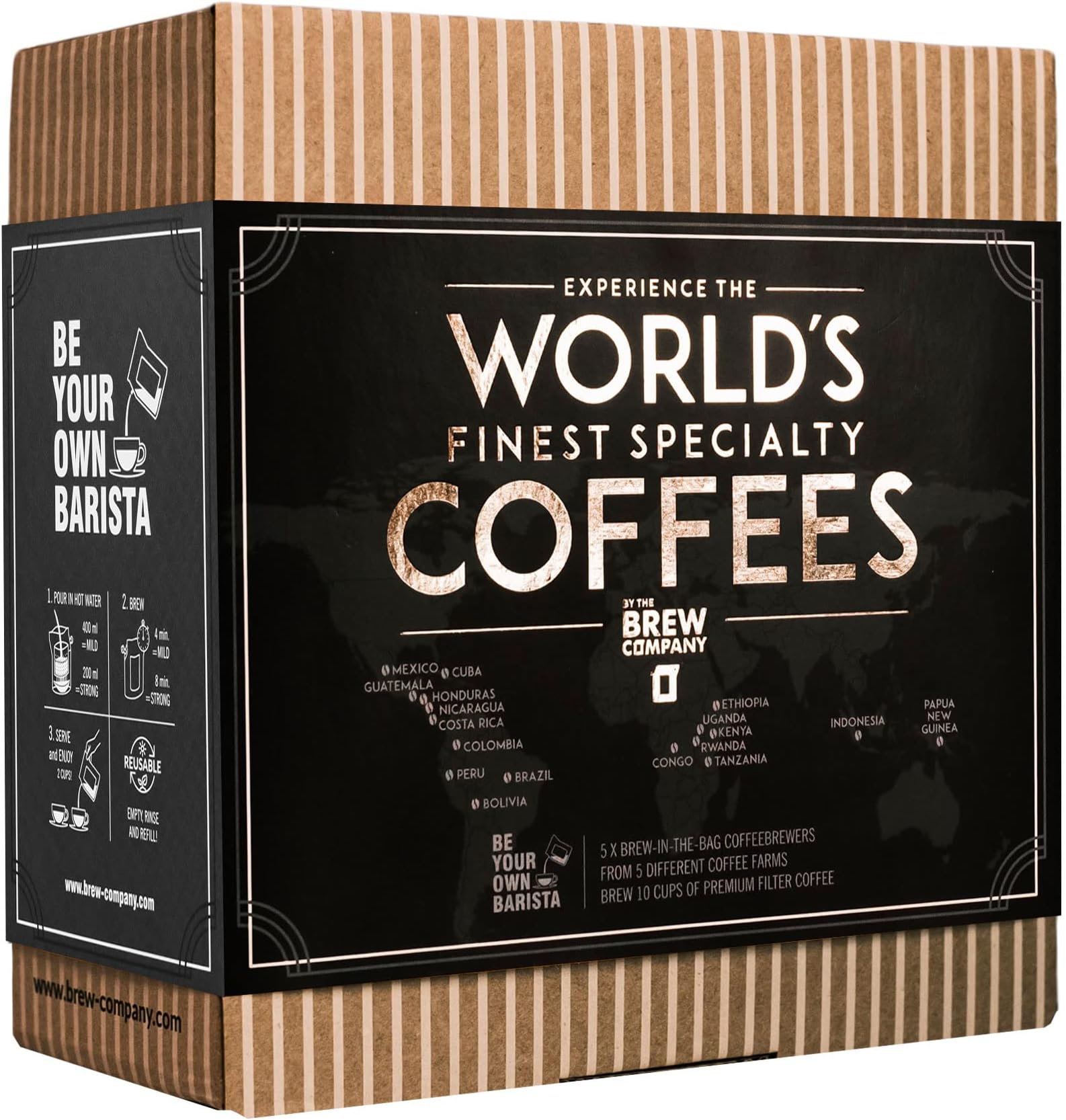 Amazon.com : Original Gourmet Coffee Gift Set for Men & Women - 7 World ...