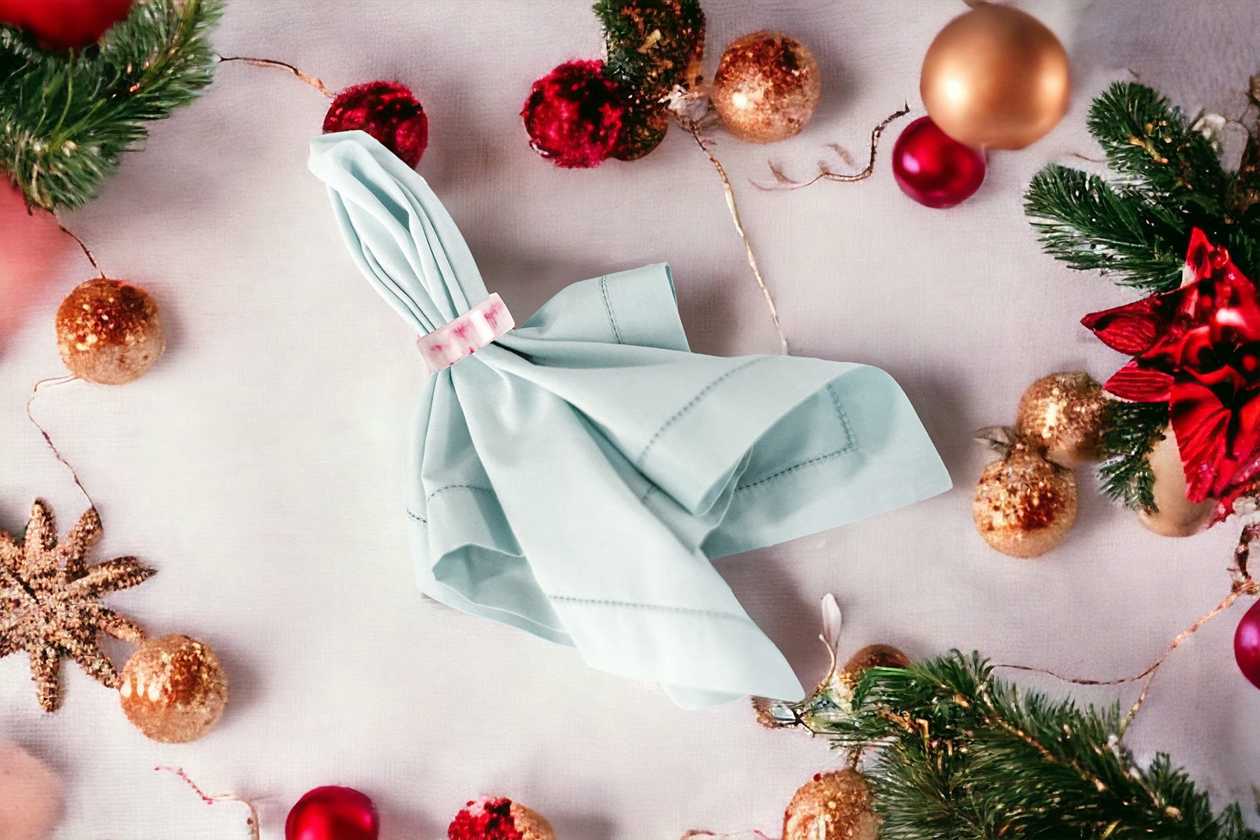 Napkin Rings Set of 12, Pastel Napkin Holders, Napkin Rings Bulk for ...