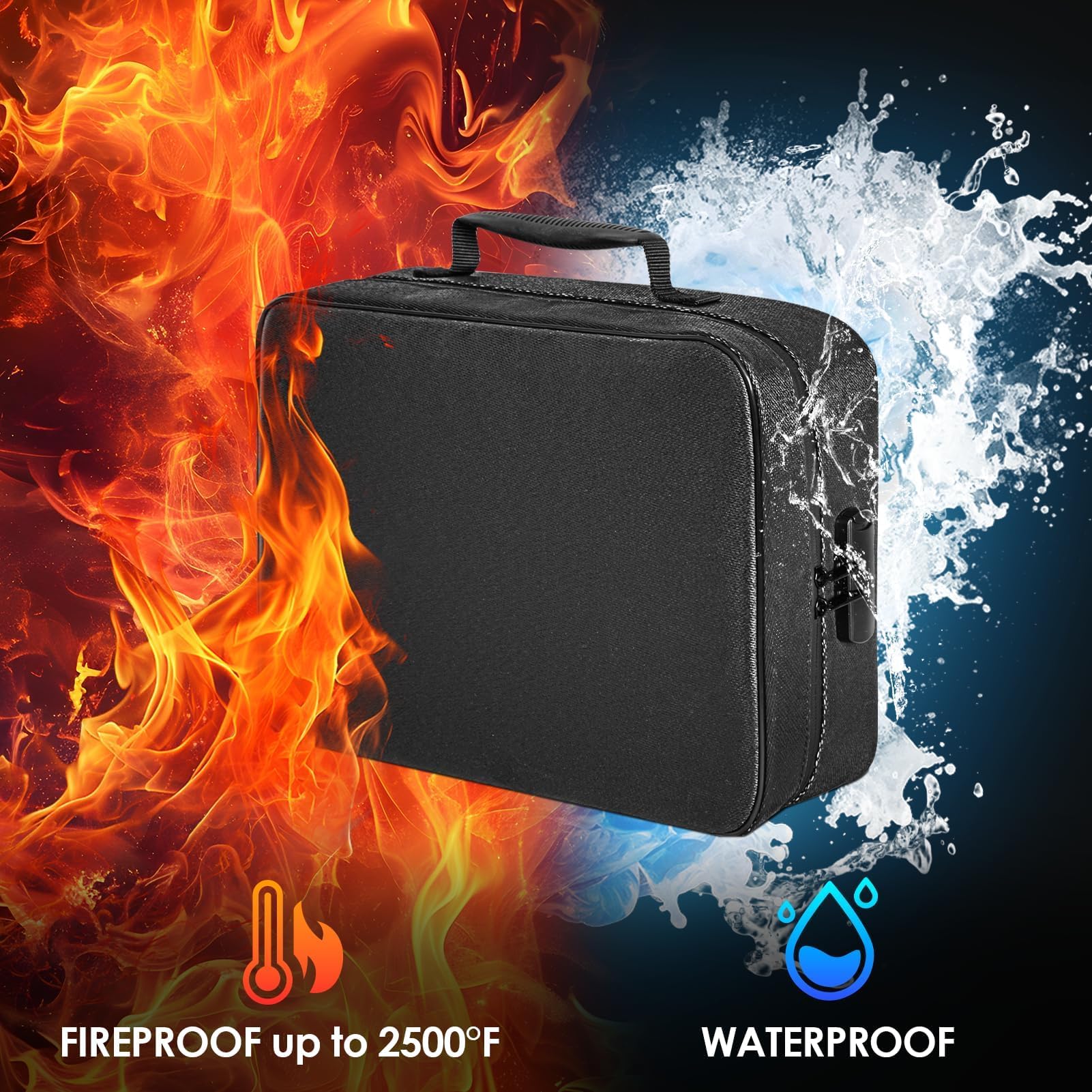SPECILITE Fireproof Document Bag with Lock, Waterproof and Fire Proof ...